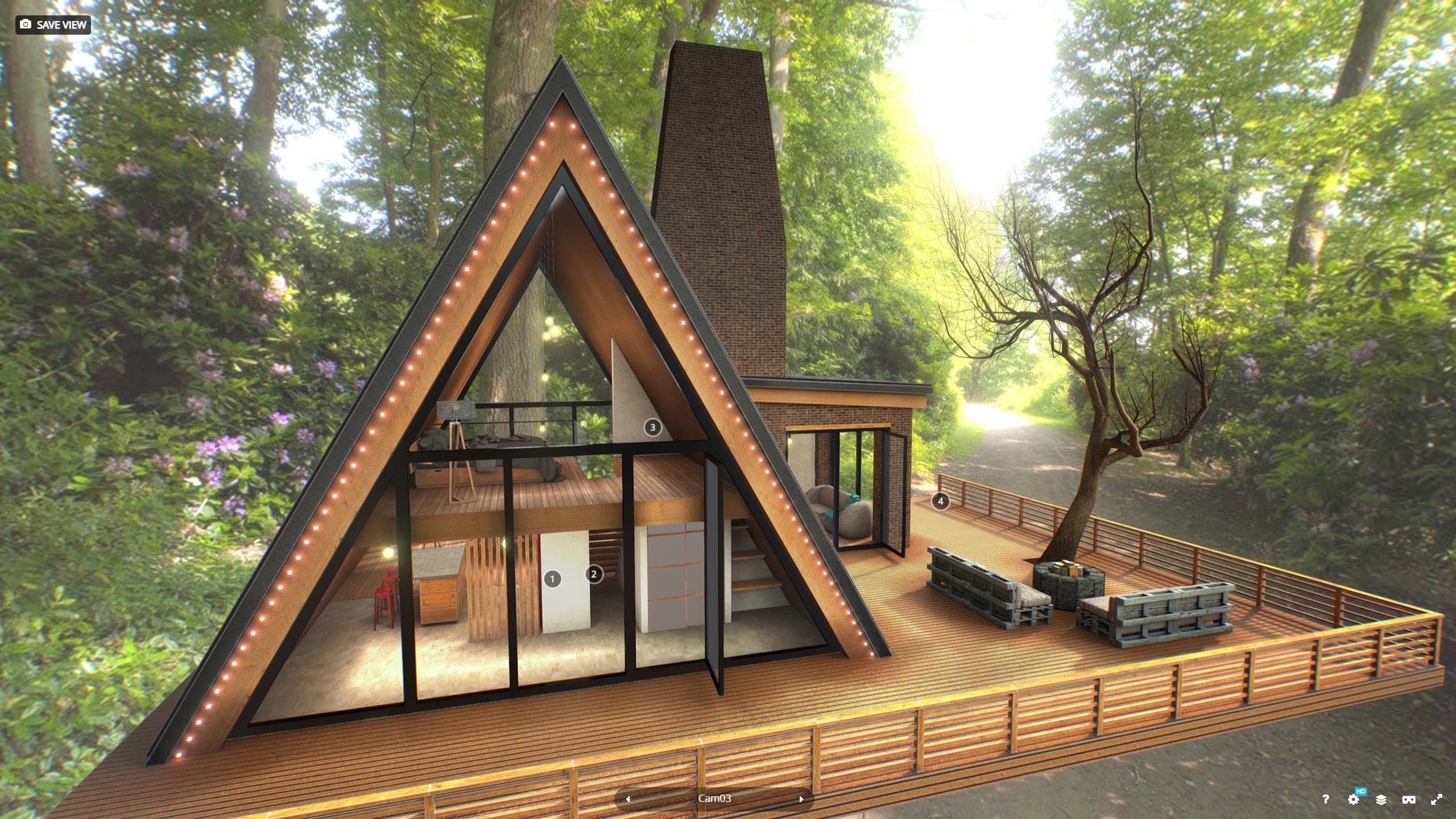 3D model VR cabin in a forest 2023 VR / AR / low-poly | CGTrader