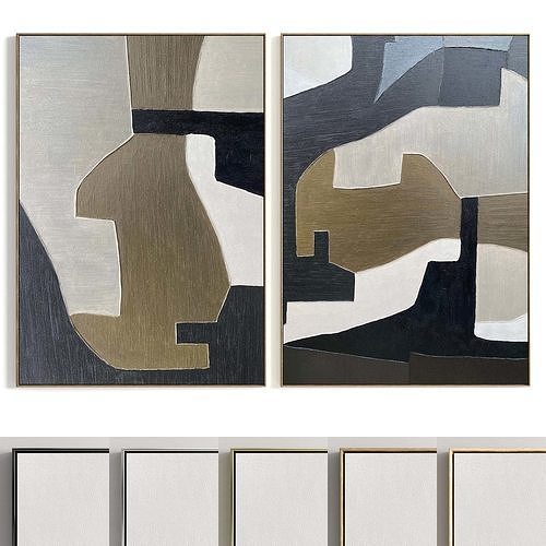 3D model Plaster Two Photo Frame 278 VR / AR / low-poly | CGTrader