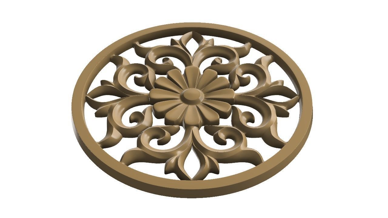 Carved Decor Central 3d Model 3d Print Cnc 3d Model Cgtrader