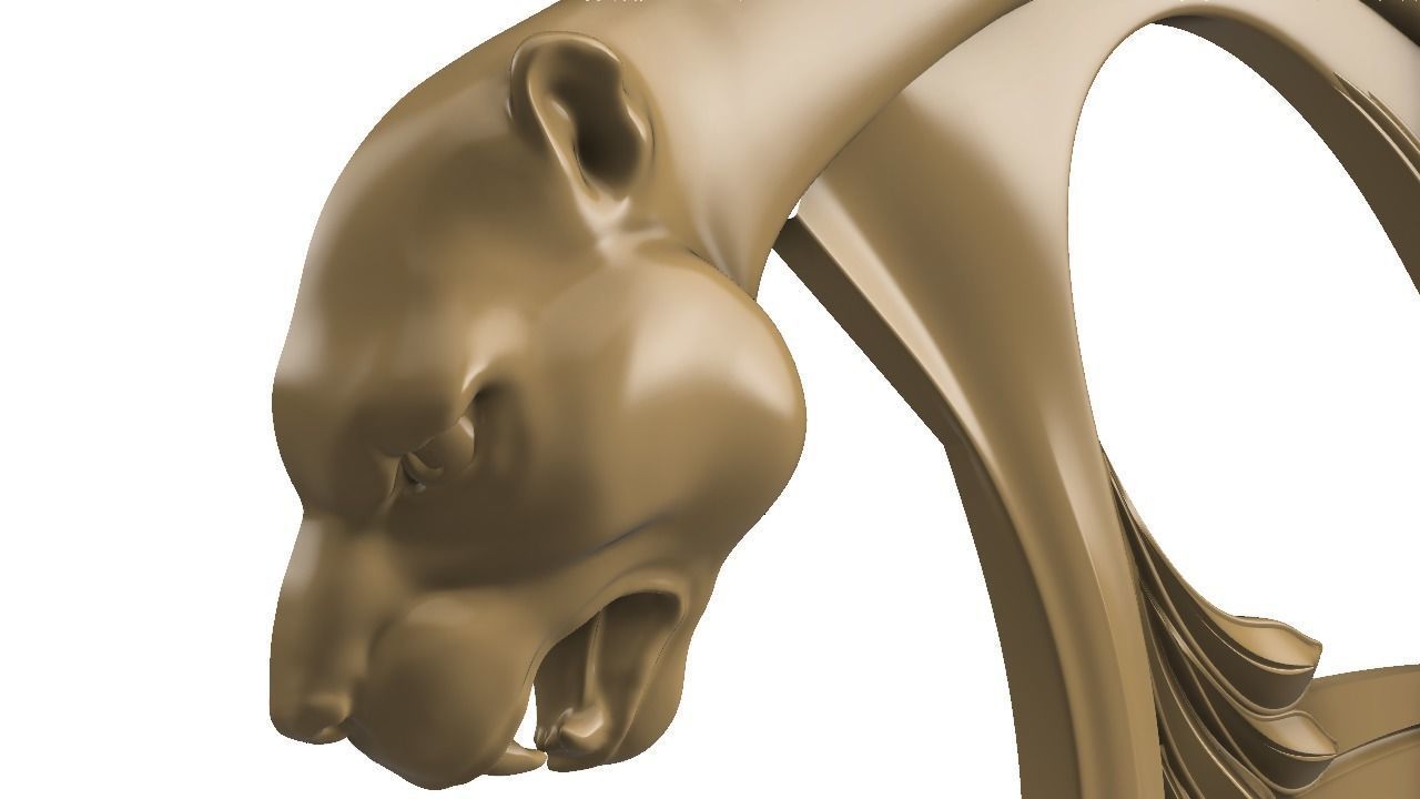 luxury royal tiger rocking chair right 3D model | CGTrader