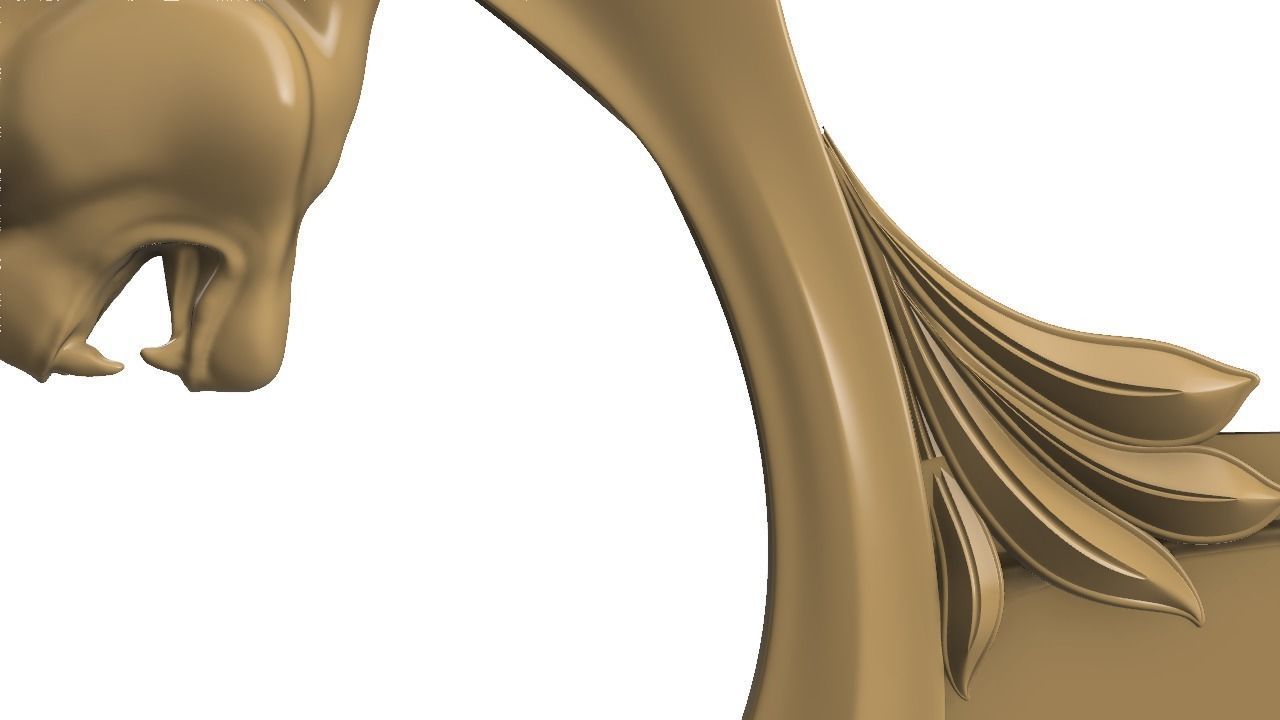 luxury royal tiger rocking chair right 3D model | CGTrader