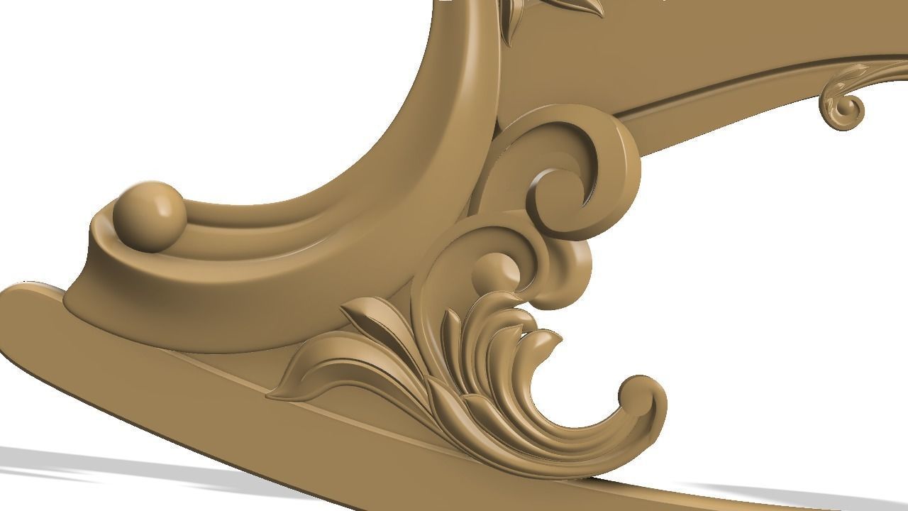 luxury royal tiger rocking chair right 3D model | CGTrader