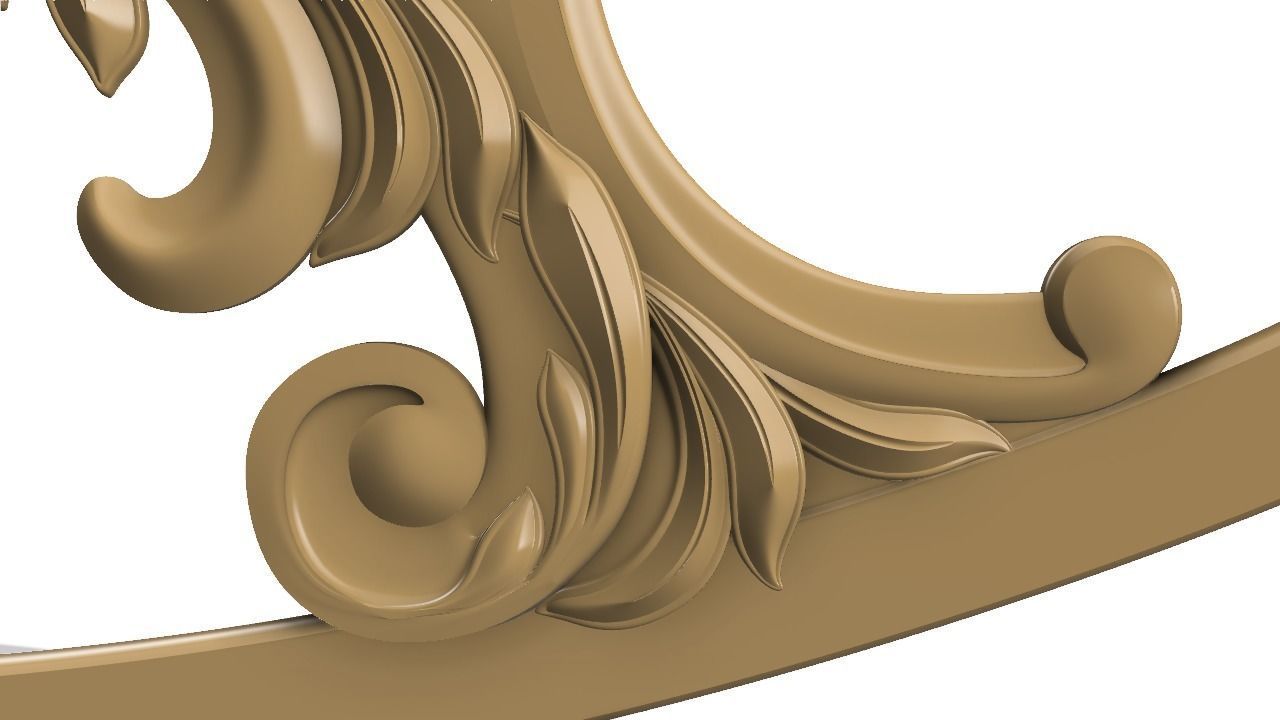 luxury royal tiger rocking chair right 3D model | CGTrader