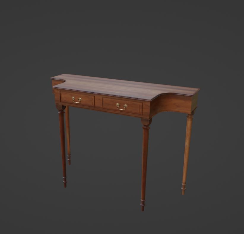 3D model Wooden Wall Table Low Poly VR / AR / low-poly | CGTrader