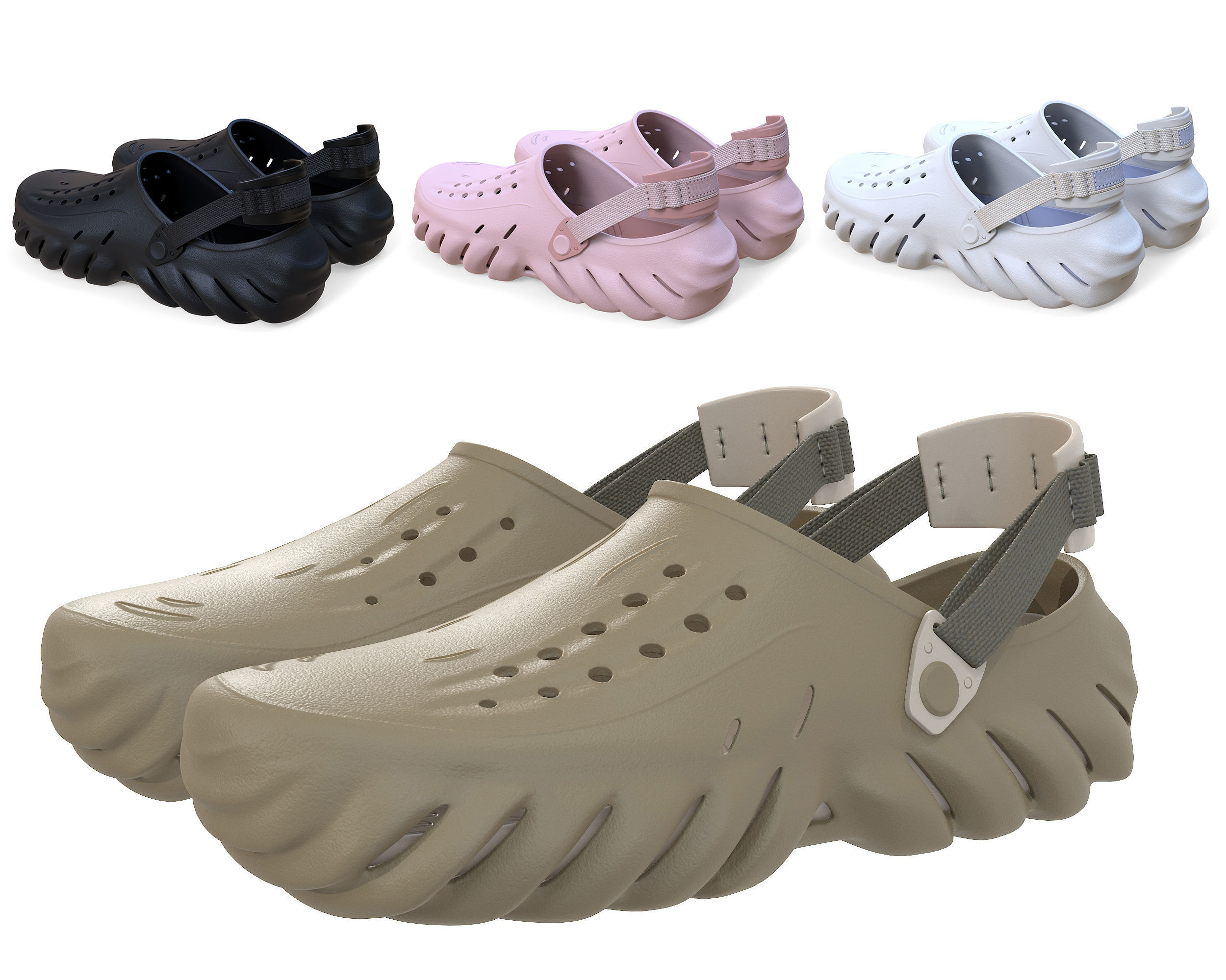 3D model Crocs Echo Clog shoes VR / AR / low-poly | CGTrader