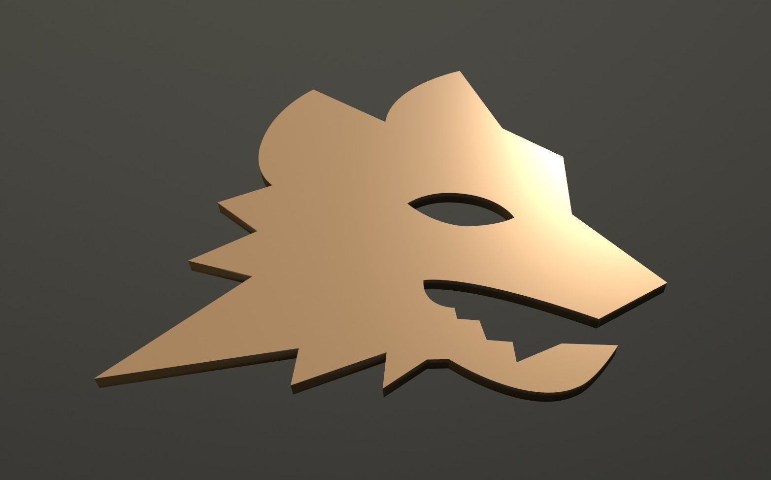 AS Roma - wolf logo free 3D model 3D printable | CGTrader