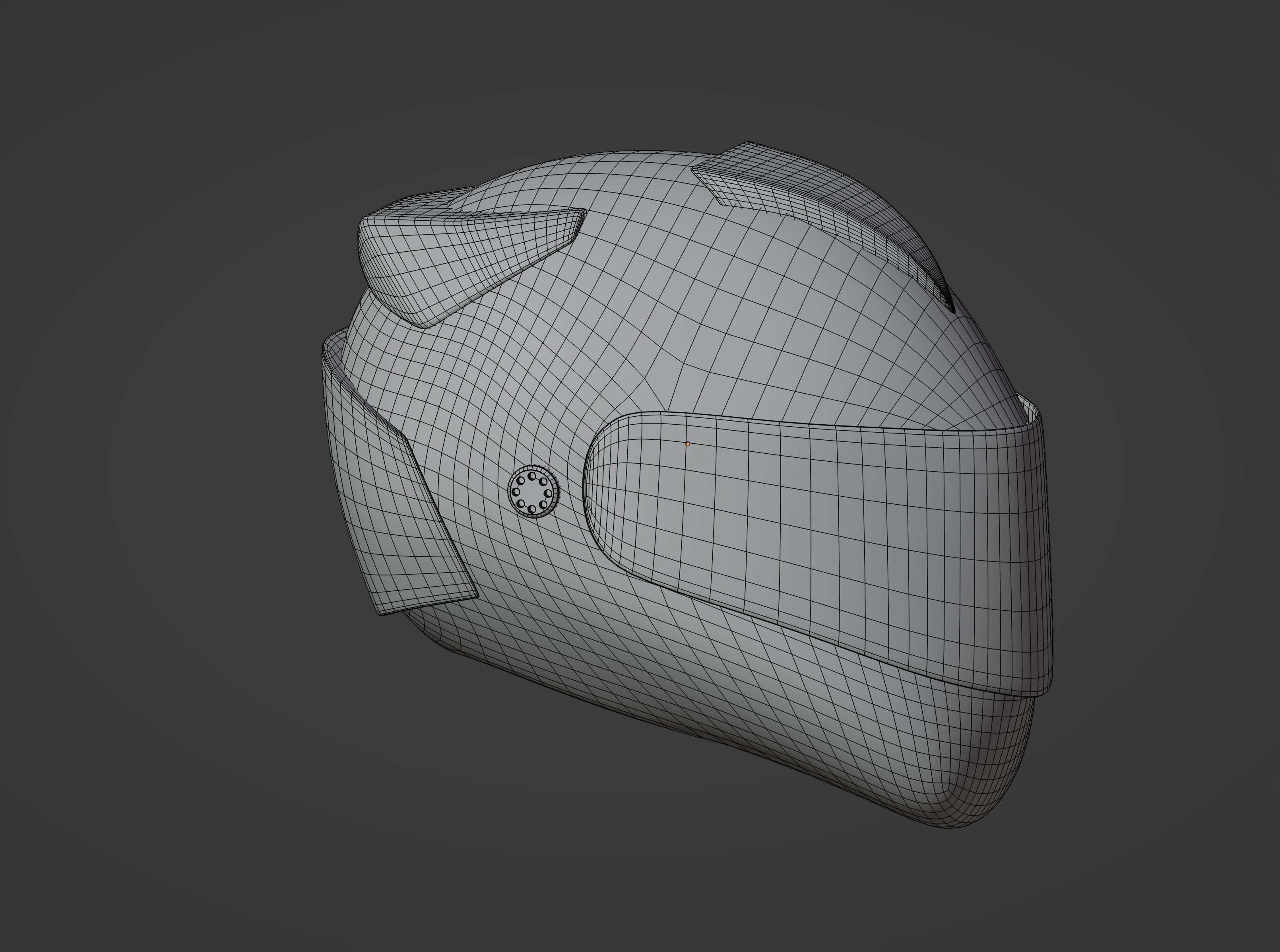 Motorcycle Helmet 3D model rigged | CGTrader