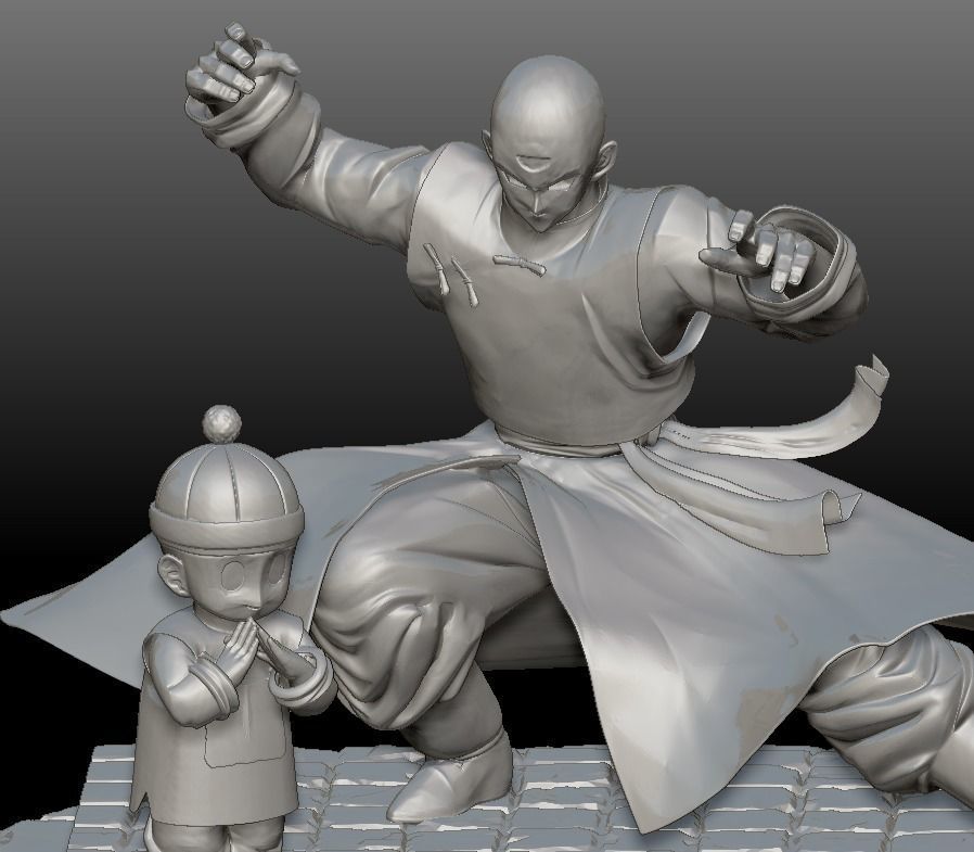 Tenshinhan and Chaoz 3D model 3D printable | CGTrader