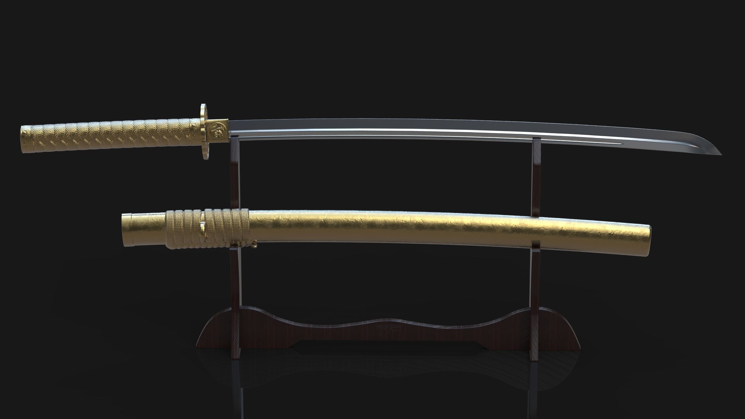 Katana 3D model 3D printable | CGTrader
