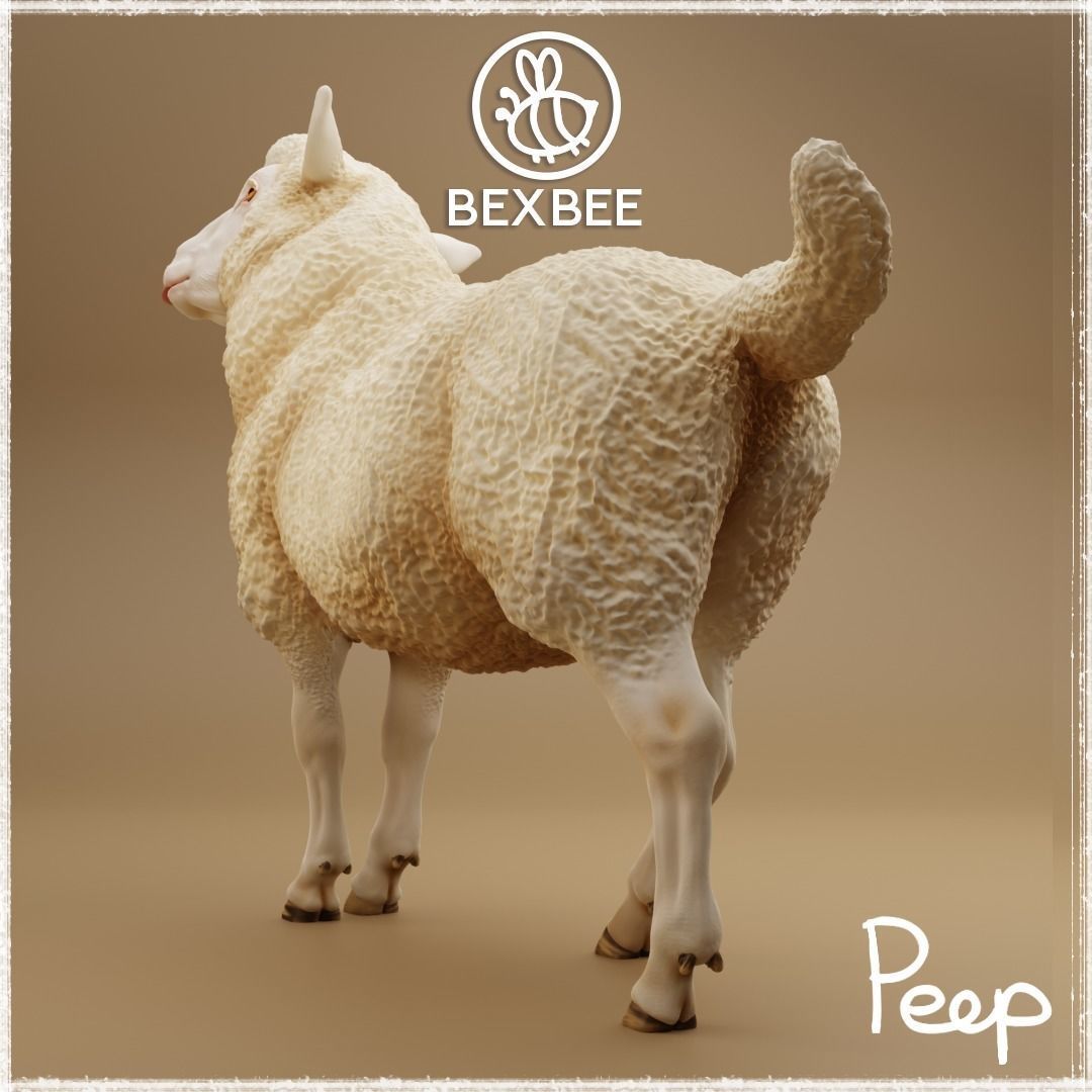 Peep the sheep 3D model 3D printable | CGTrader