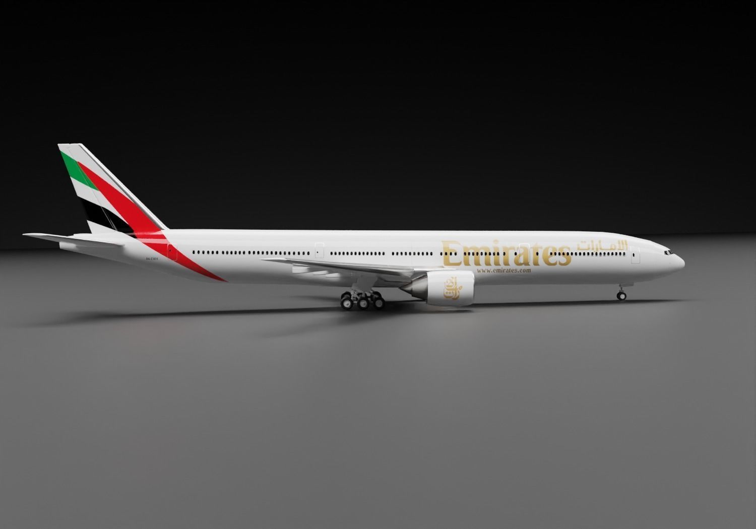 Boeing 777-300ER Emirates Livery 3D model | CGTrader