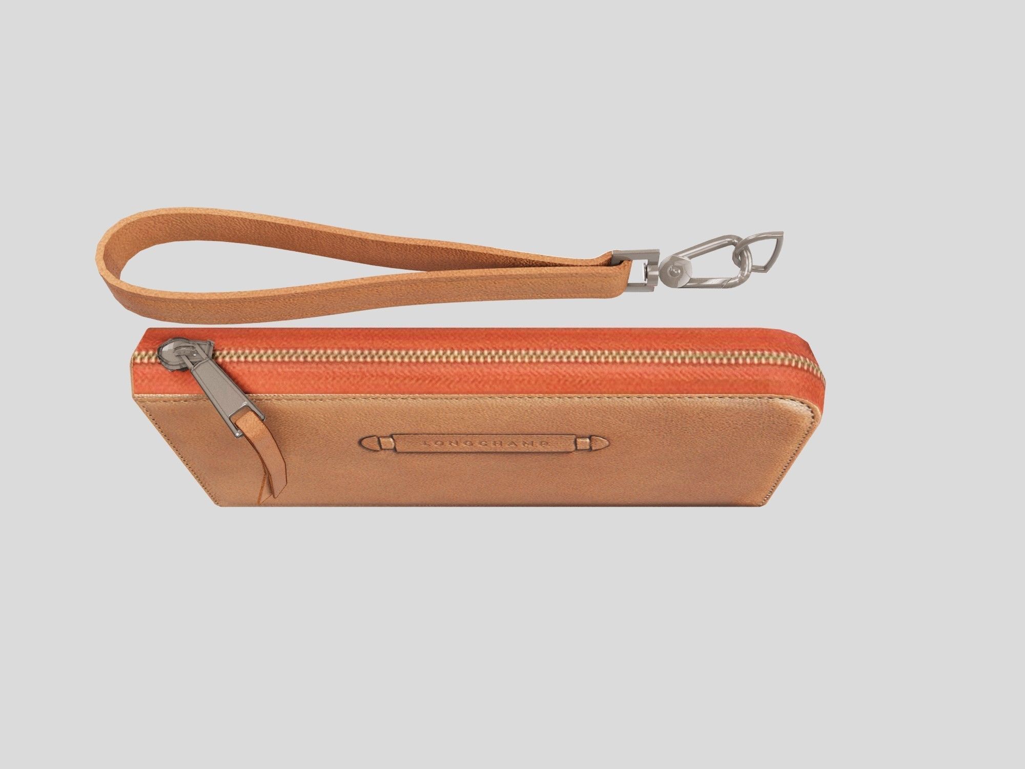 3D model Wallet - tan Leather Longchamp low poly VR / AR / low-poly ...