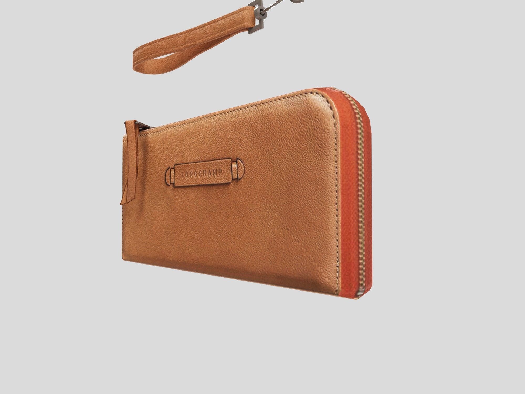 3D model Wallet - tan Leather Longchamp low poly VR / AR / low-poly ...