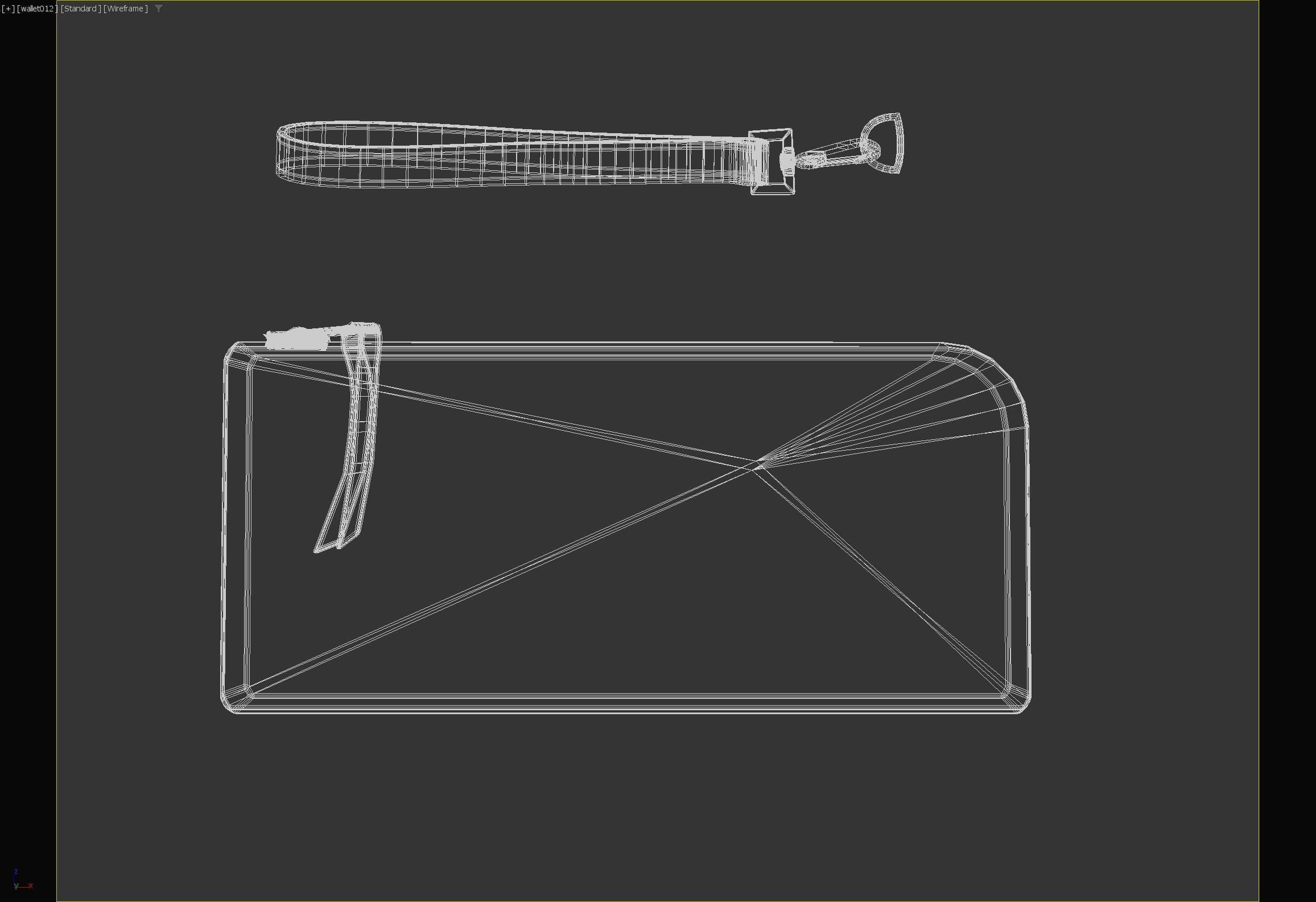 3D model Wallet - tan Leather Longchamp low poly VR / AR / low-poly ...