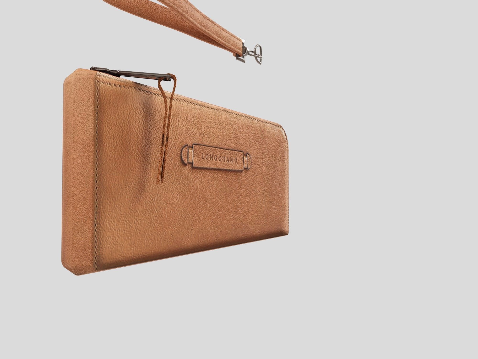 3D model Wallet - tan Leather Longchamp low poly VR / AR / low-poly ...