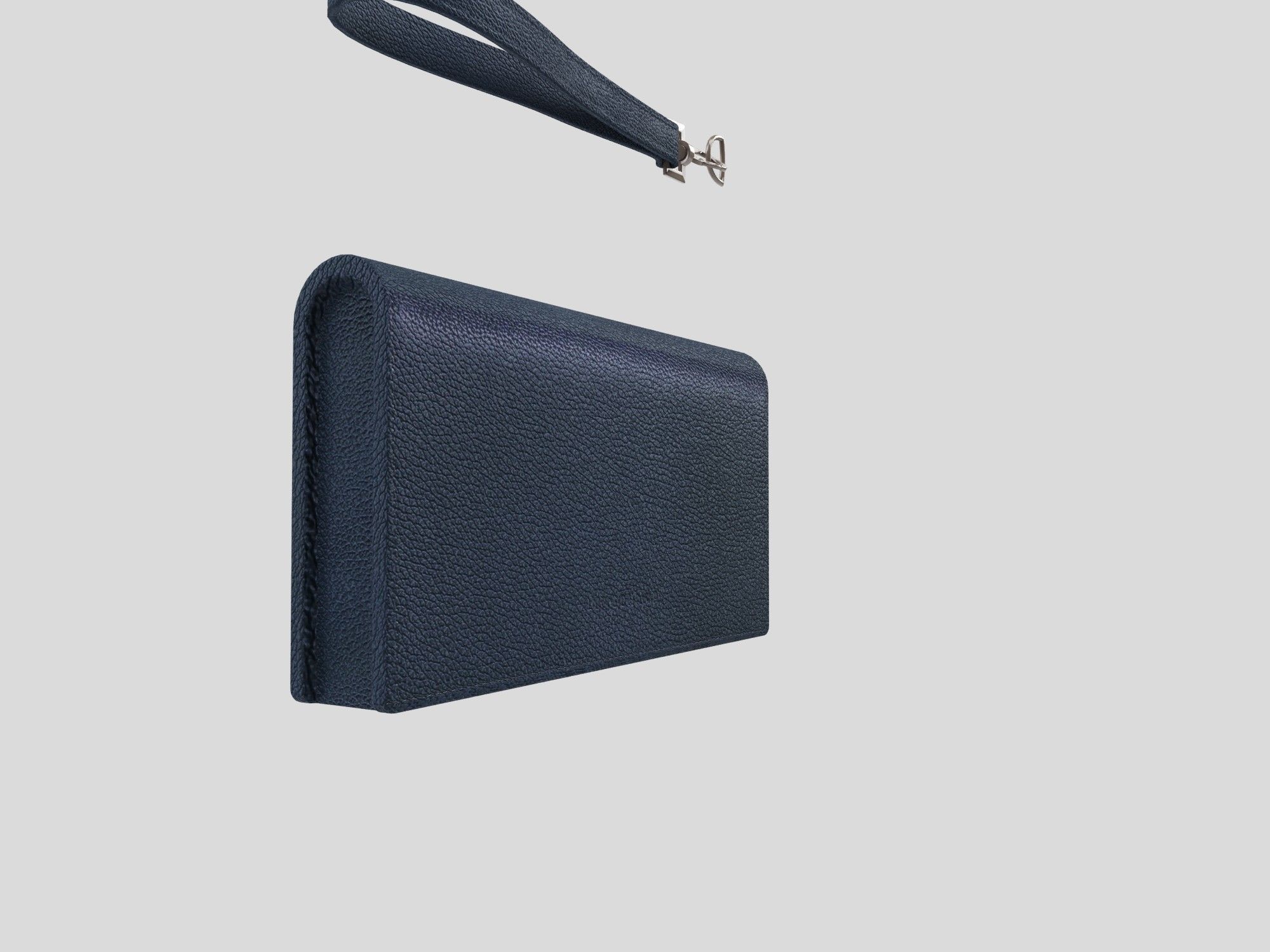 3D model Wallet - navy leather Longchamp low poly VR / AR / low-poly ...