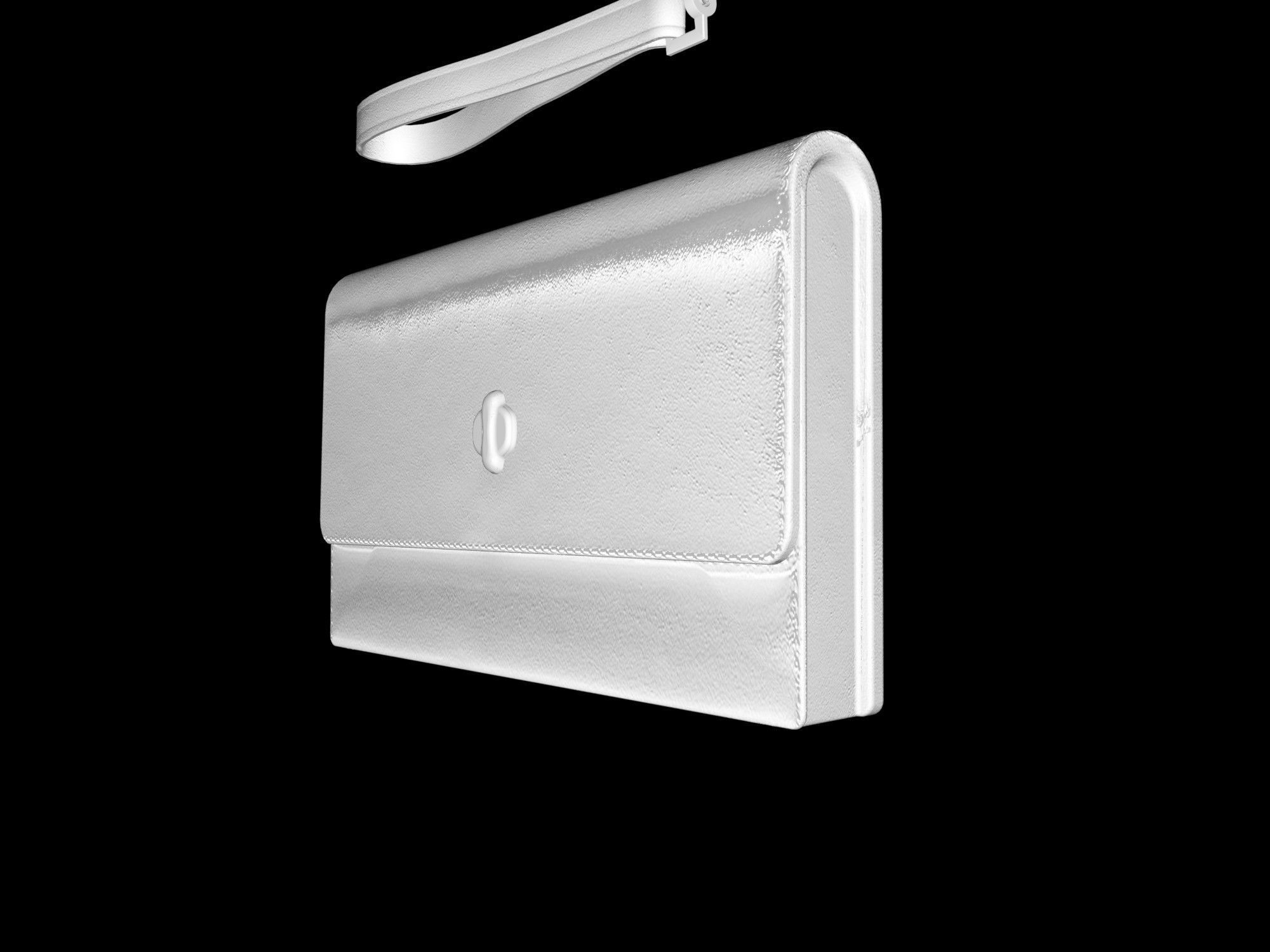 3D model Wallet - burgundy-brown leather low poly VR / AR / low-poly ...