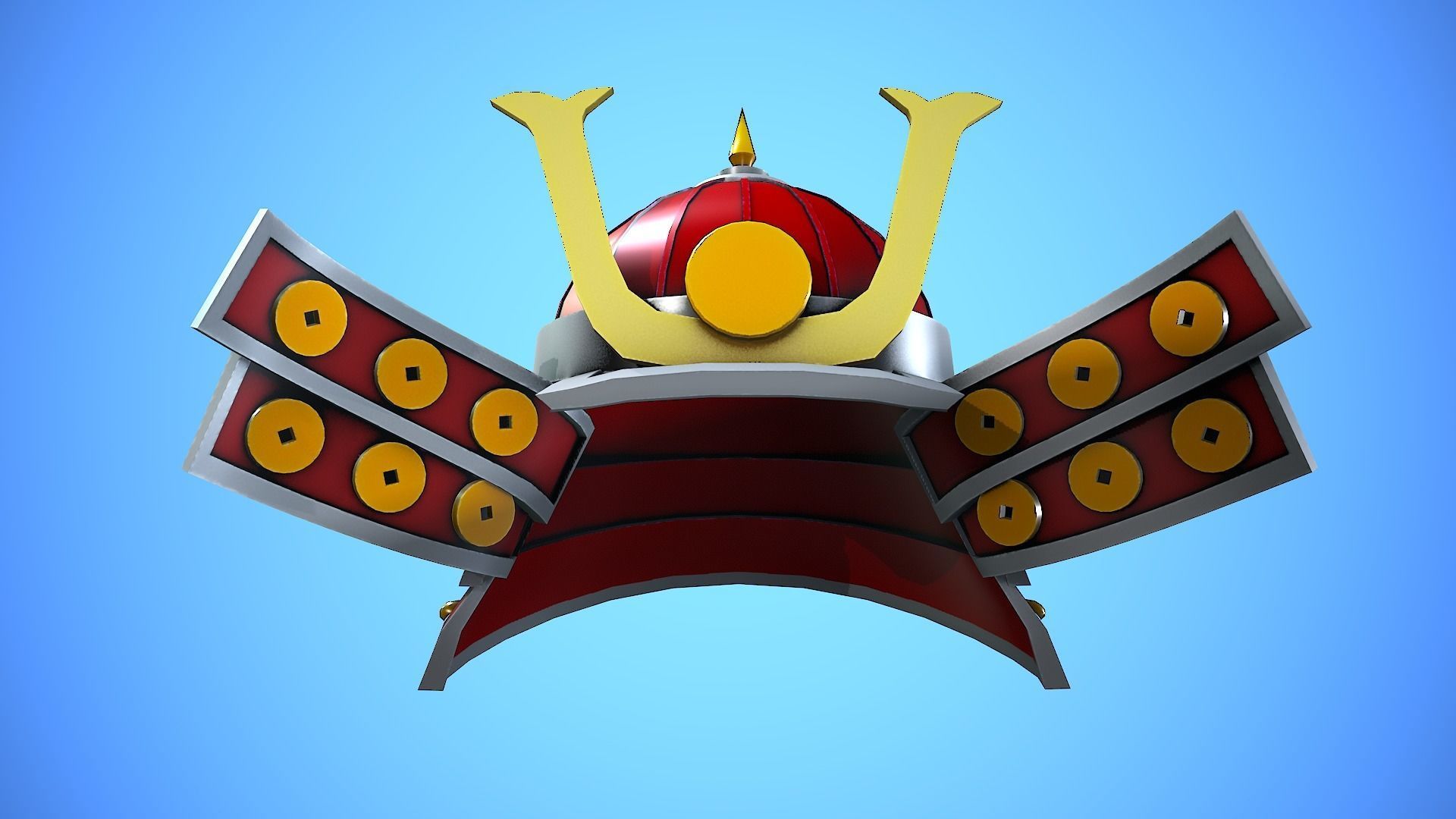 3D model SAMURAI HELMET CARTOON STYLIZED VR / AR / low-poly | CGTrader