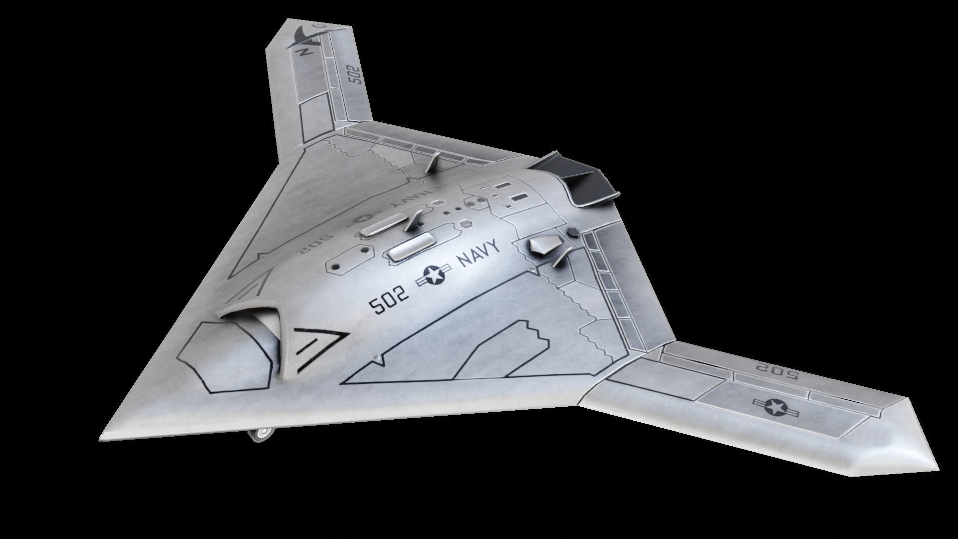 3D model X-47B US Navy Stealth Drone Fighter VR / AR / low-poly | CGTrader