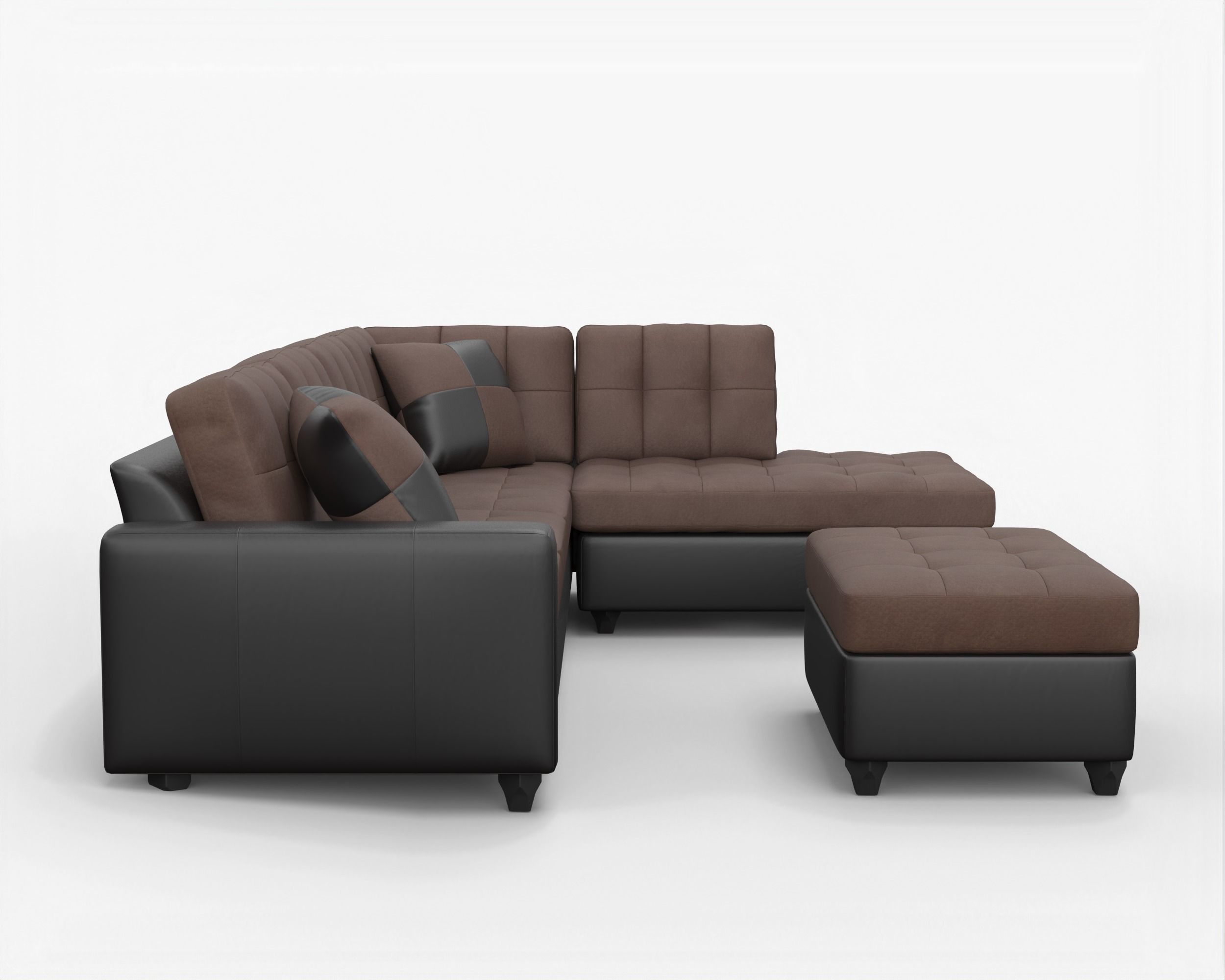Mallory Tufted Upholstered Sectional free 3D model | CGTrader