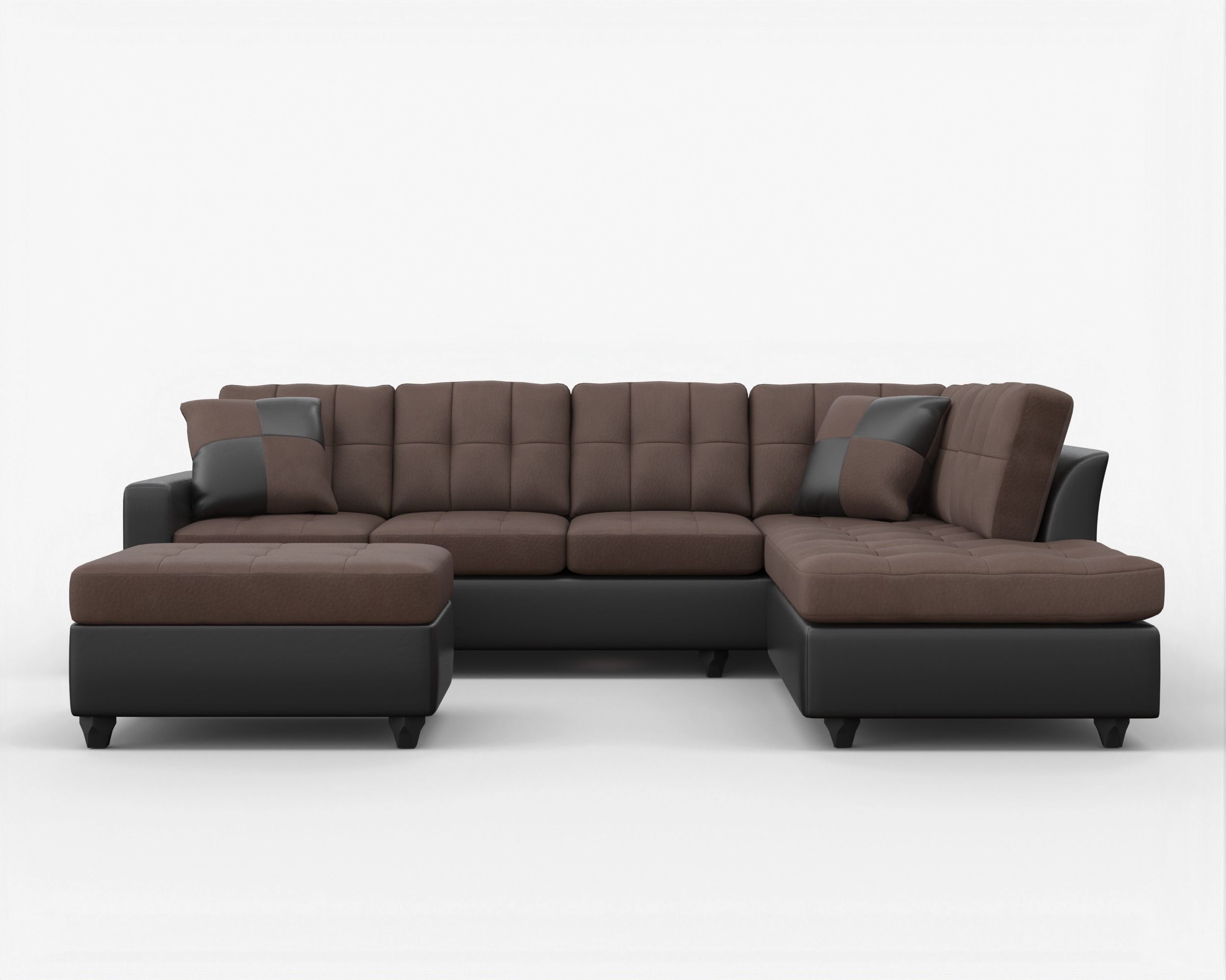 Mallory Tufted Upholstered Sectional free 3D model | CGTrader