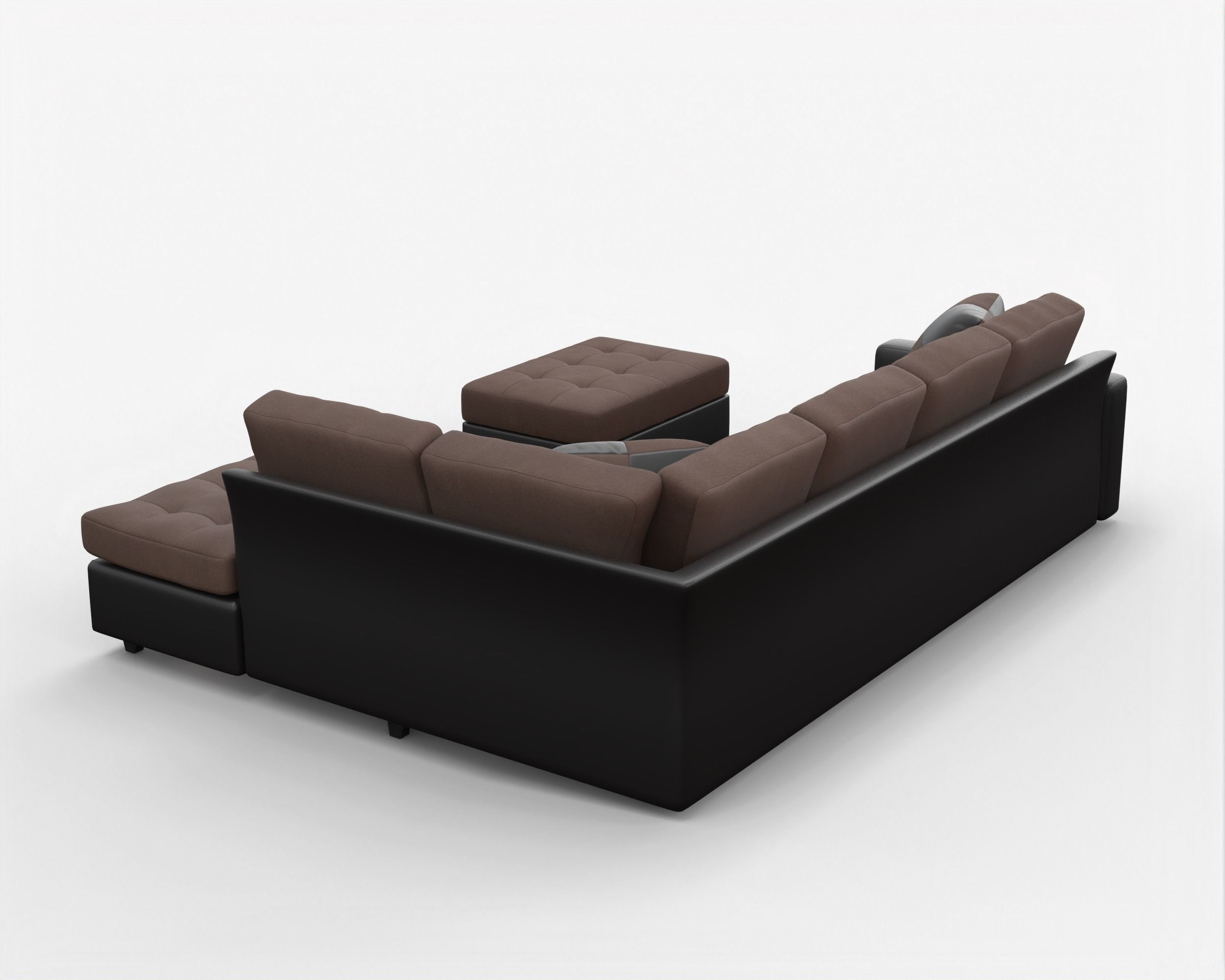 Mallory Tufted Upholstered Sectional free 3D model | CGTrader