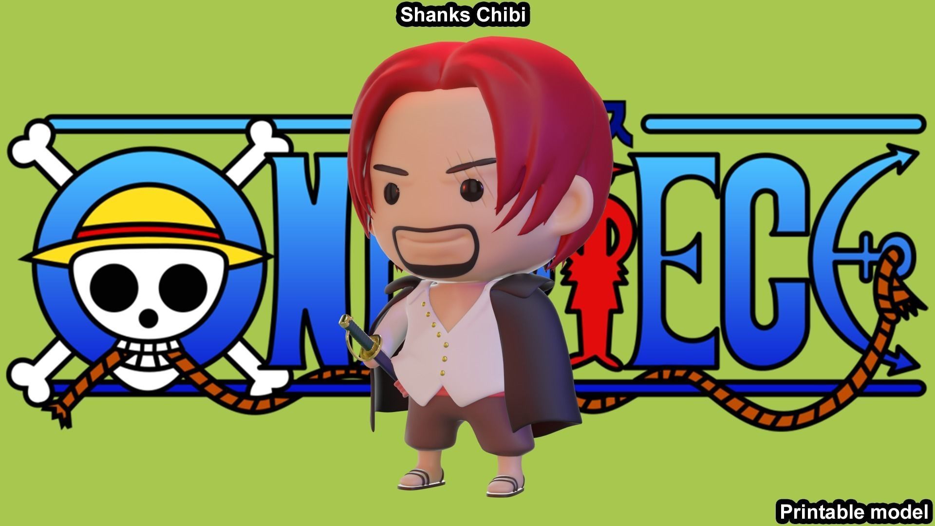 Shanks Chibi - One Piece 3D model 3D printable | CGTrader