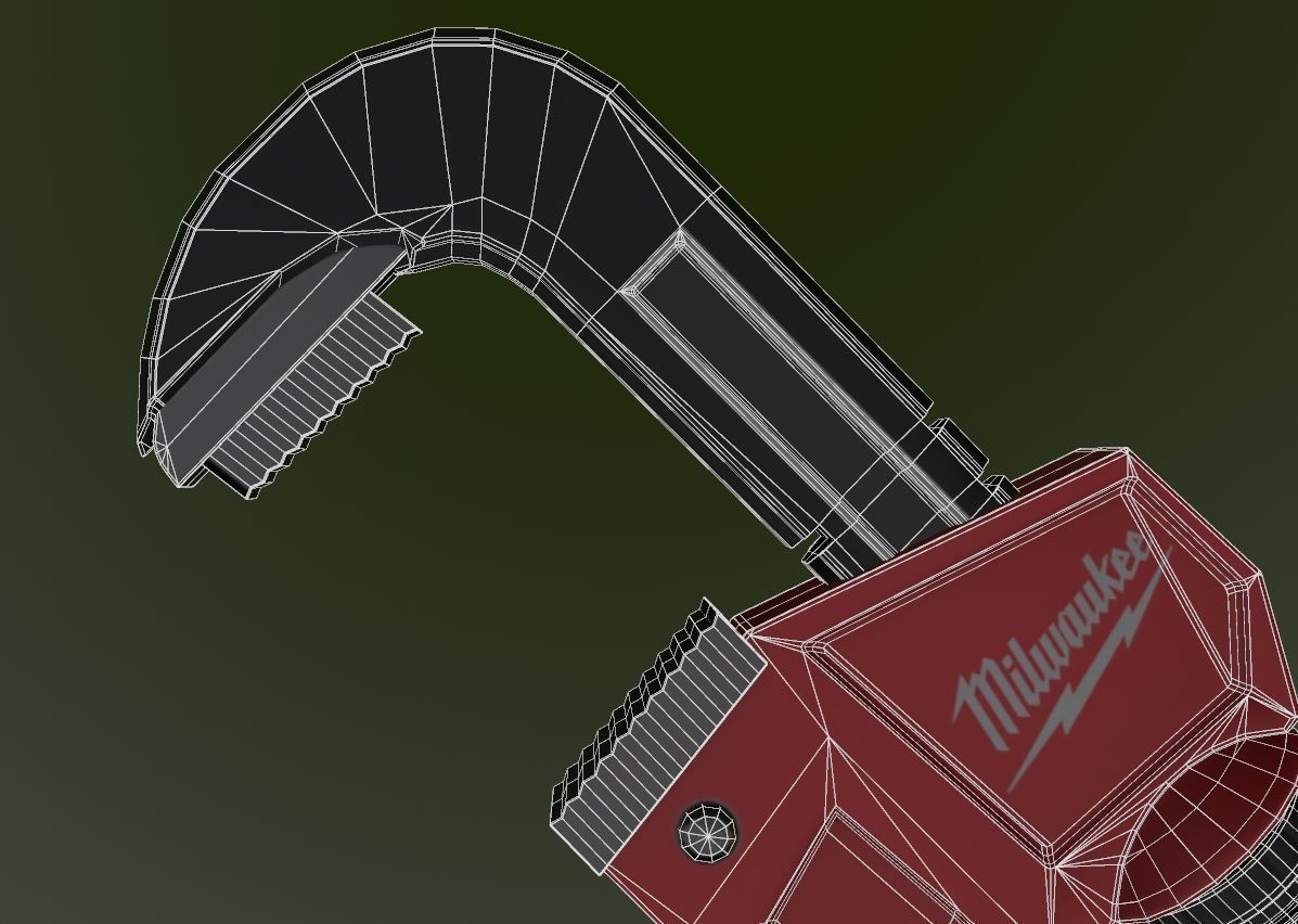 3D model Milwaukee Pipe Wrench VR / AR / low-poly | CGTrader