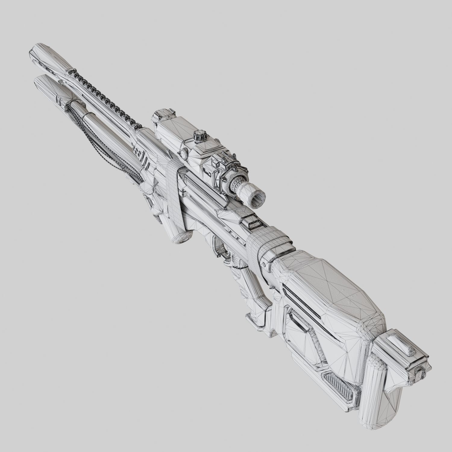 3D model SciFi Sniper Rifle VR / AR / low-poly | CGTrader