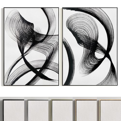 3D model Plaster Two Photo Frame 283 VR / AR / low-poly | CGTrader