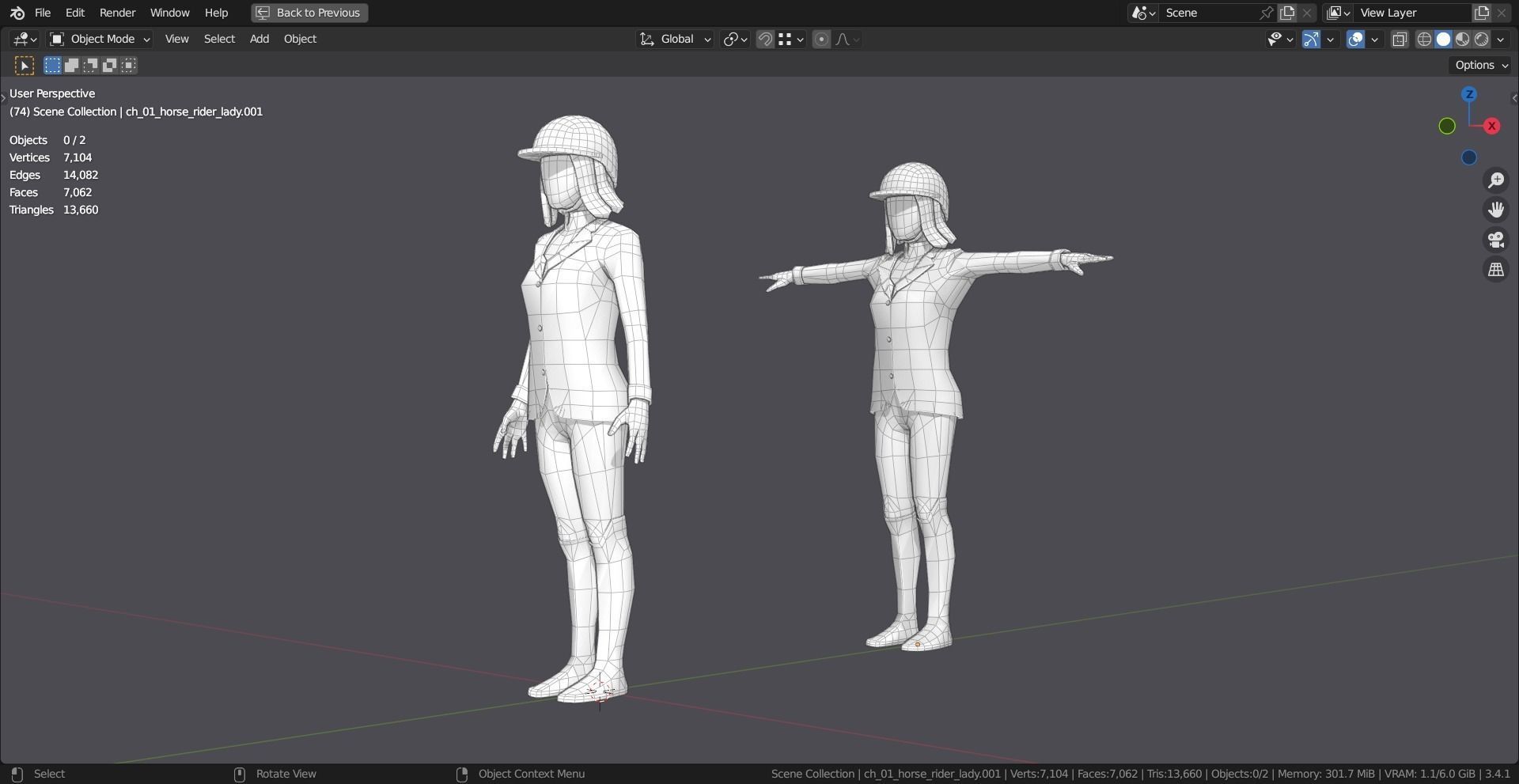 3D model HORSE RIDER WOMAN BASE MESH MODEL VR / AR / low-poly | CGTrader