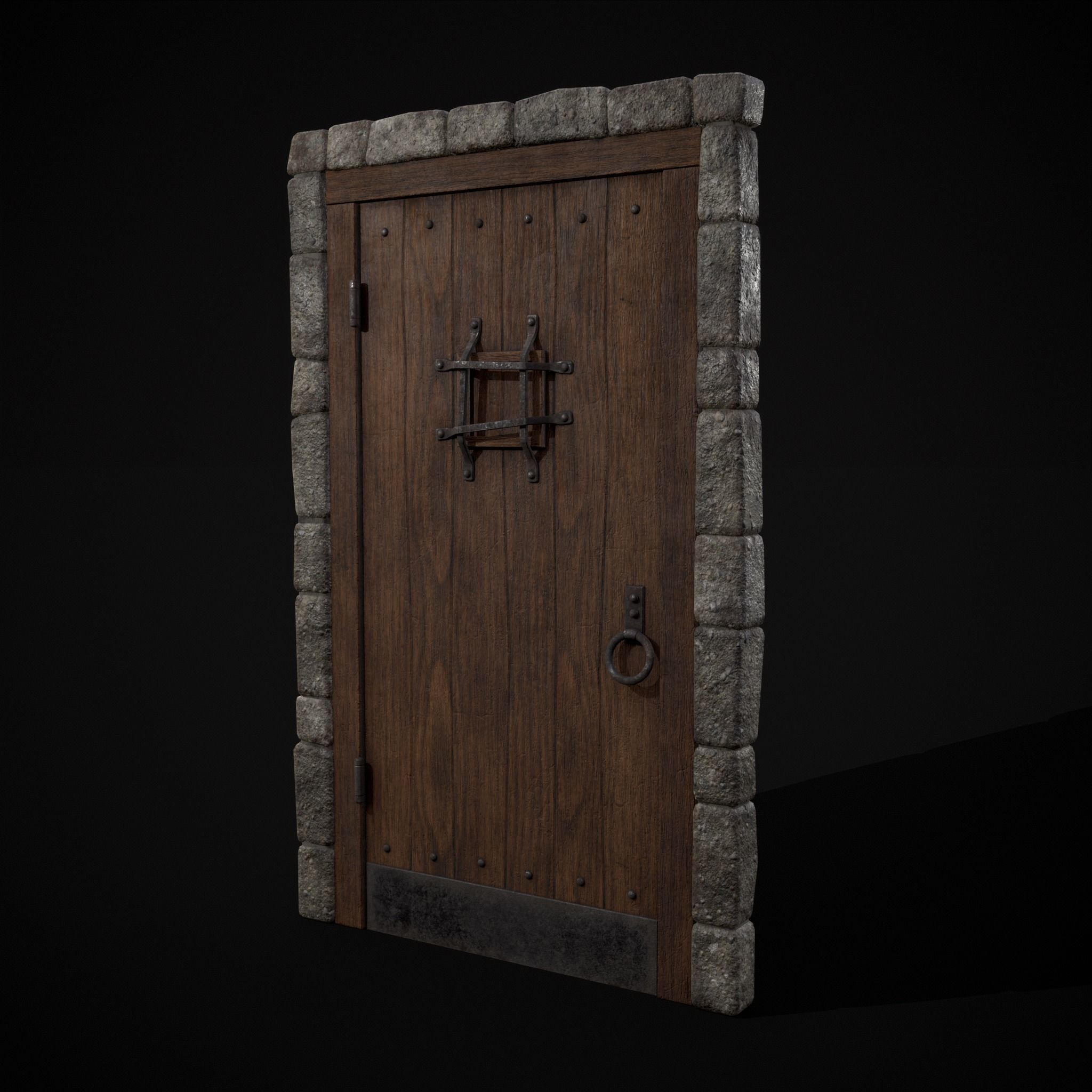 3D model Medieval Speak Easy Door VR / AR / low-poly | CGTrader