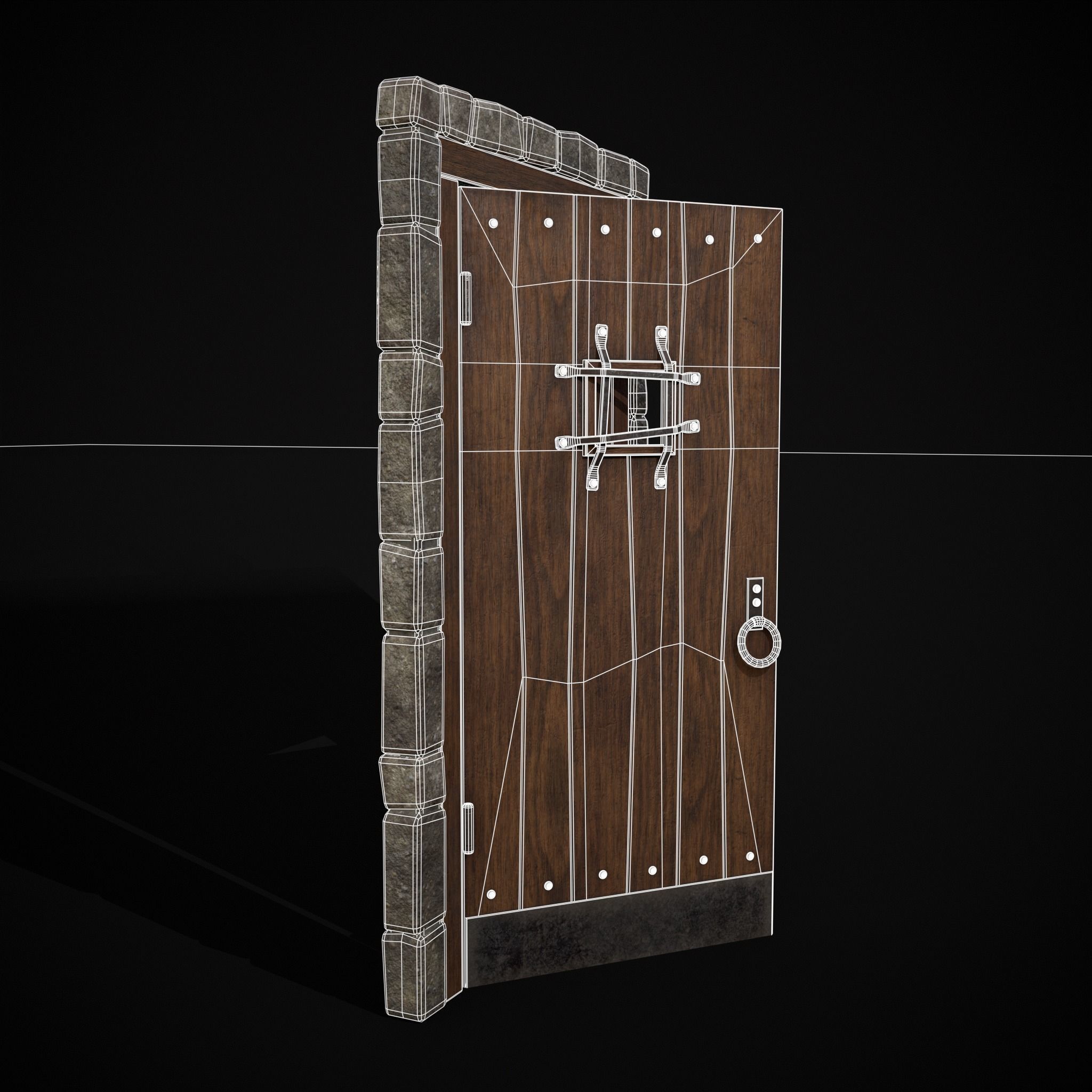 3D model Medieval Speak Easy Door VR / AR / low-poly | CGTrader