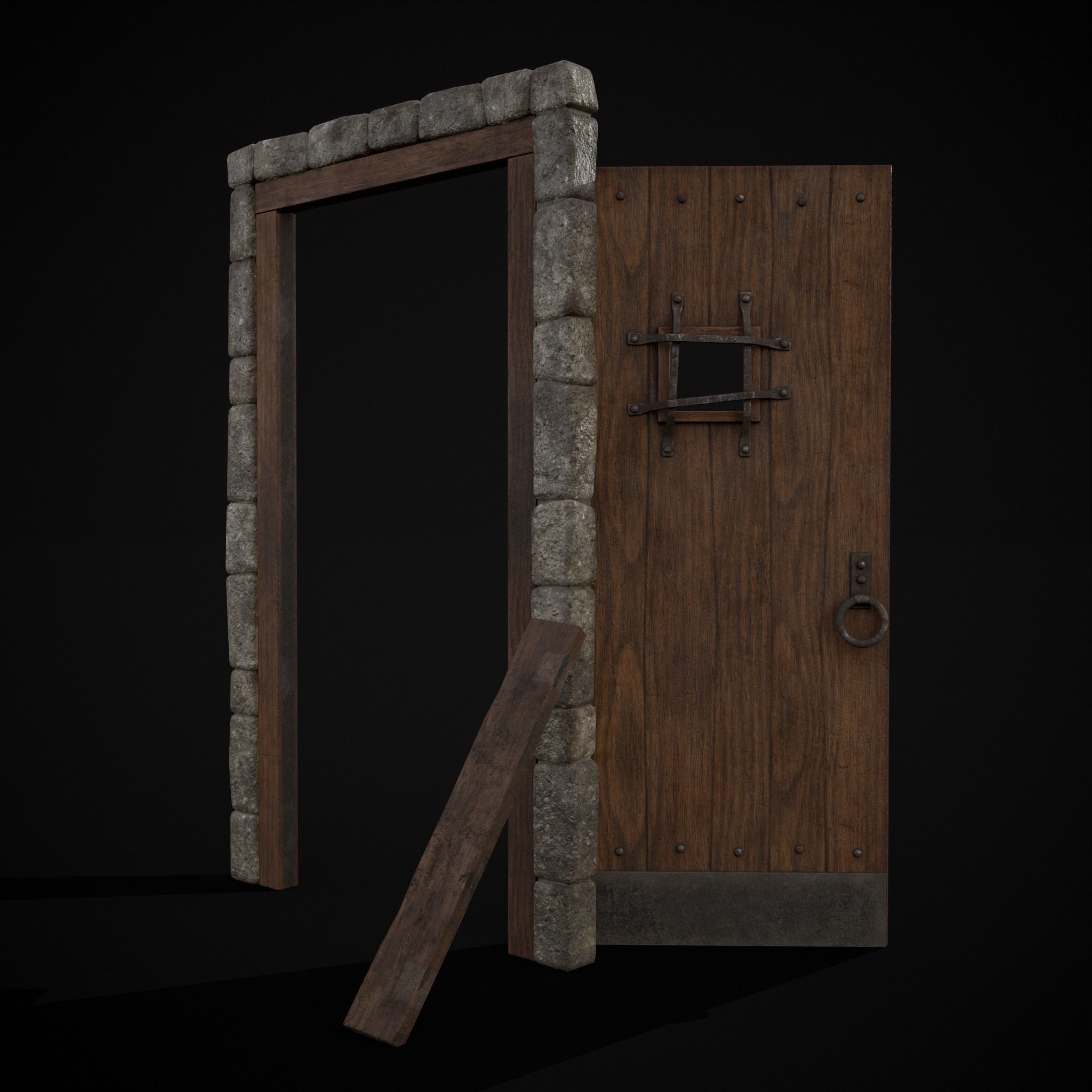 3D model Medieval Speak Easy Door VR / AR / low-poly | CGTrader