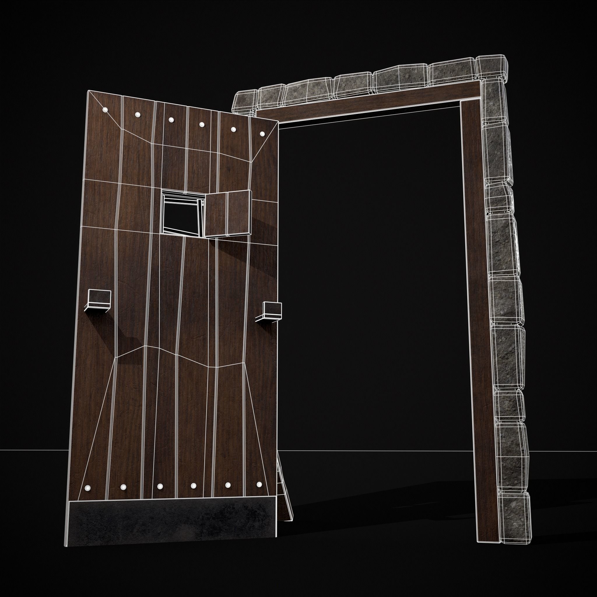 3D model Medieval Speak Easy Door VR / AR / low-poly | CGTrader