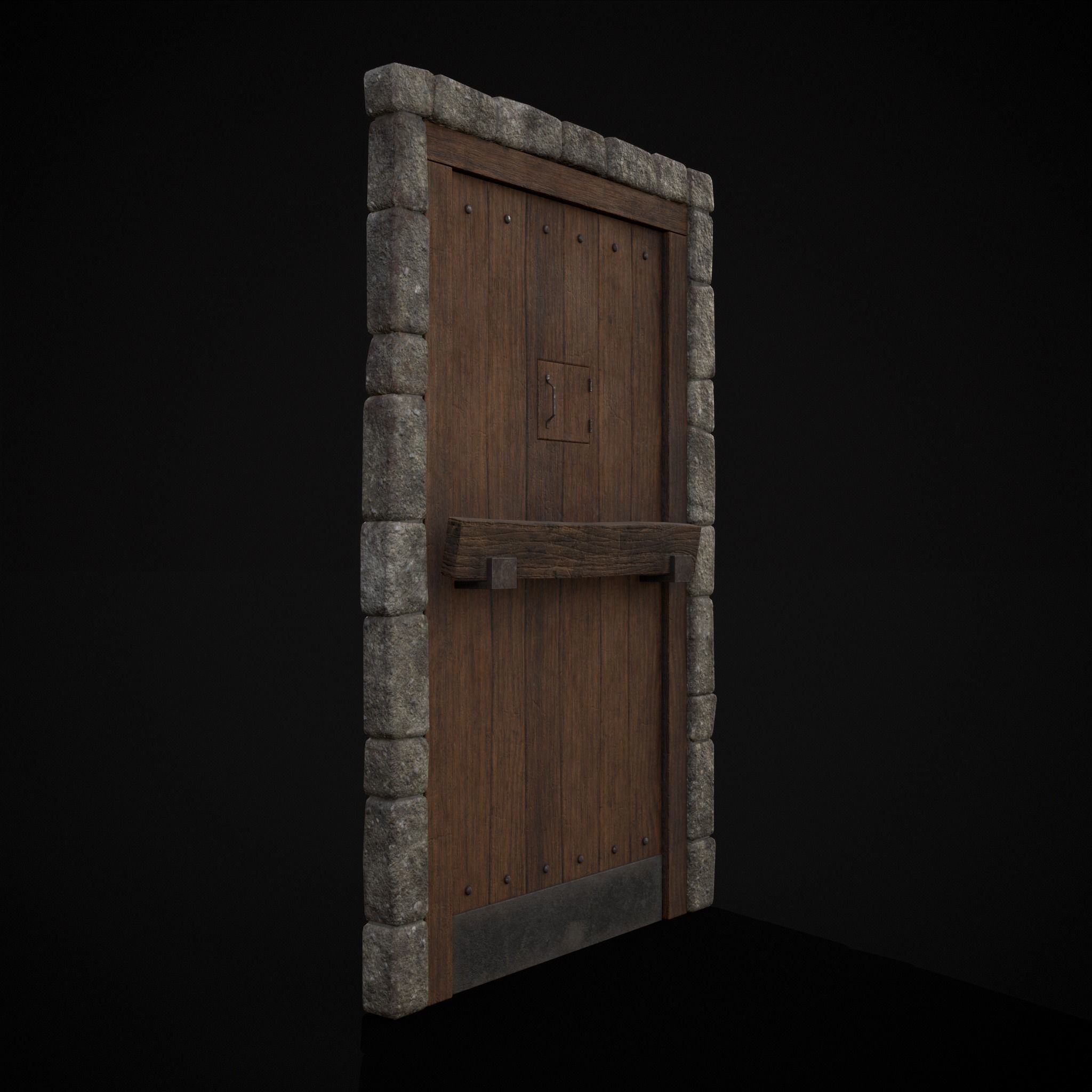 3D model Medieval Speak Easy Door VR / AR / low-poly | CGTrader