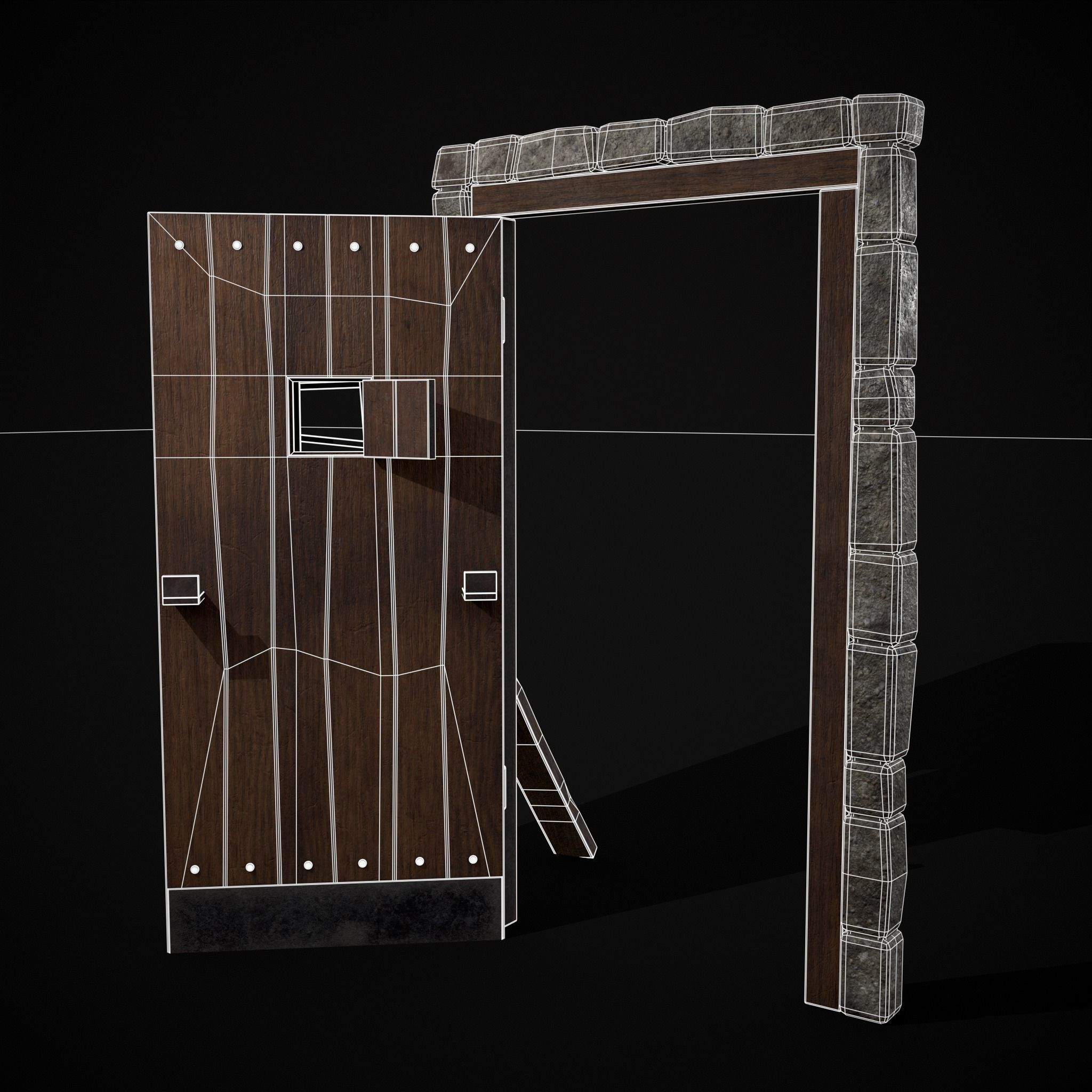 3D model Medieval Speak Easy Door VR / AR / low-poly | CGTrader