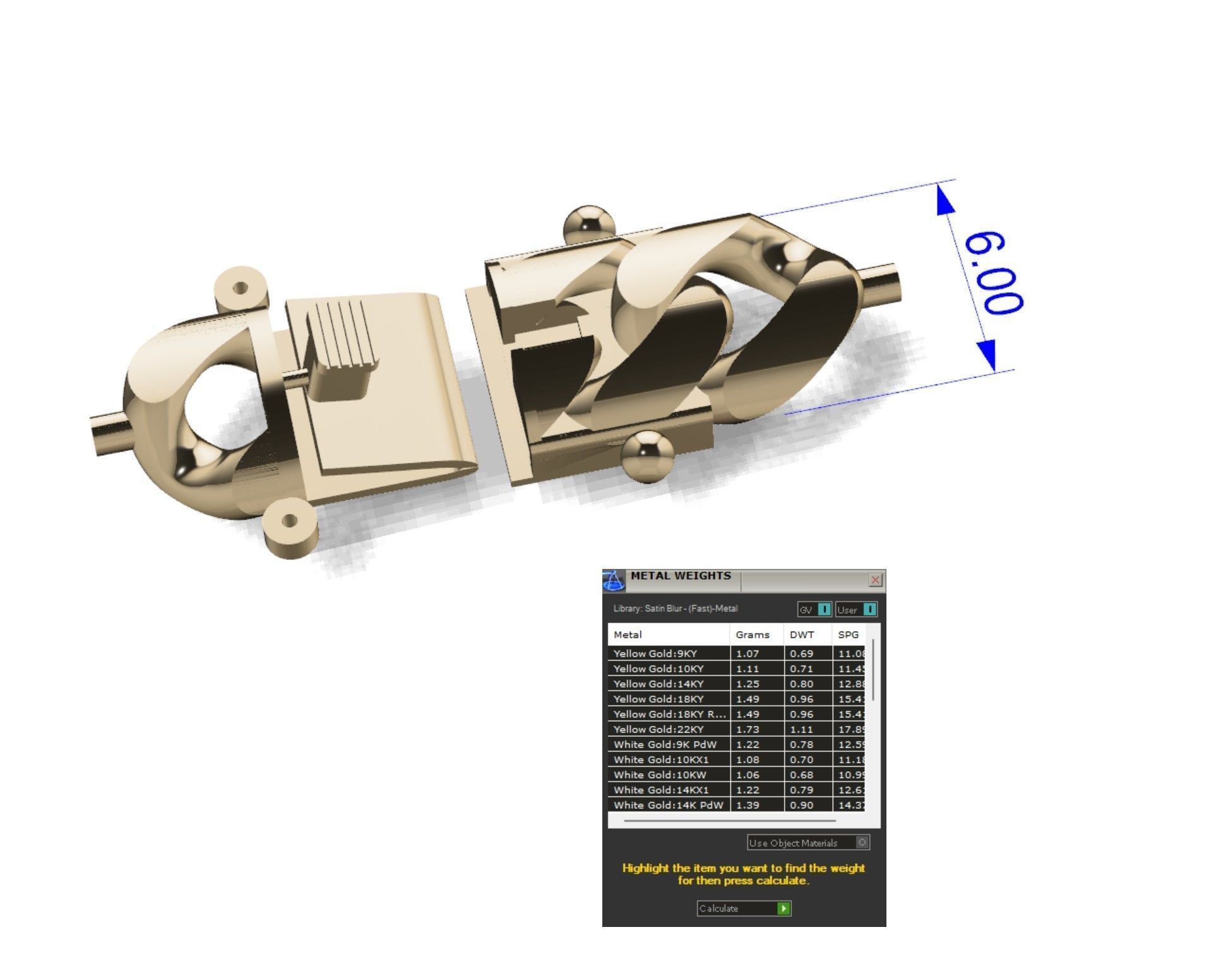 Cuban Chain Link lock JUST STL 3D model | CGTrader