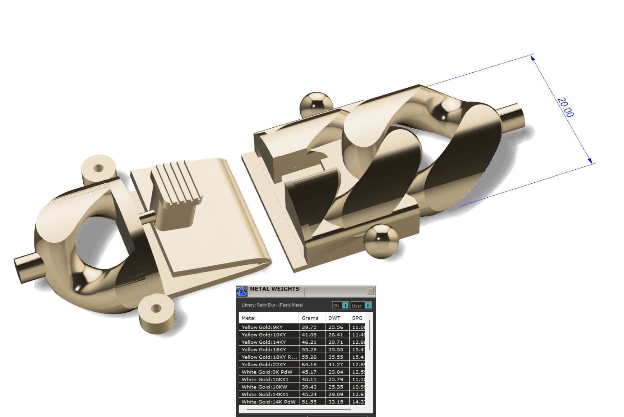 Cuban Chain Link lock JUST STL 3D model | CGTrader