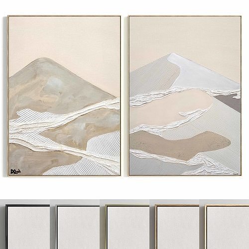 3D model Plaster Two Photo Frame 295 VR / AR / low-poly | CGTrader