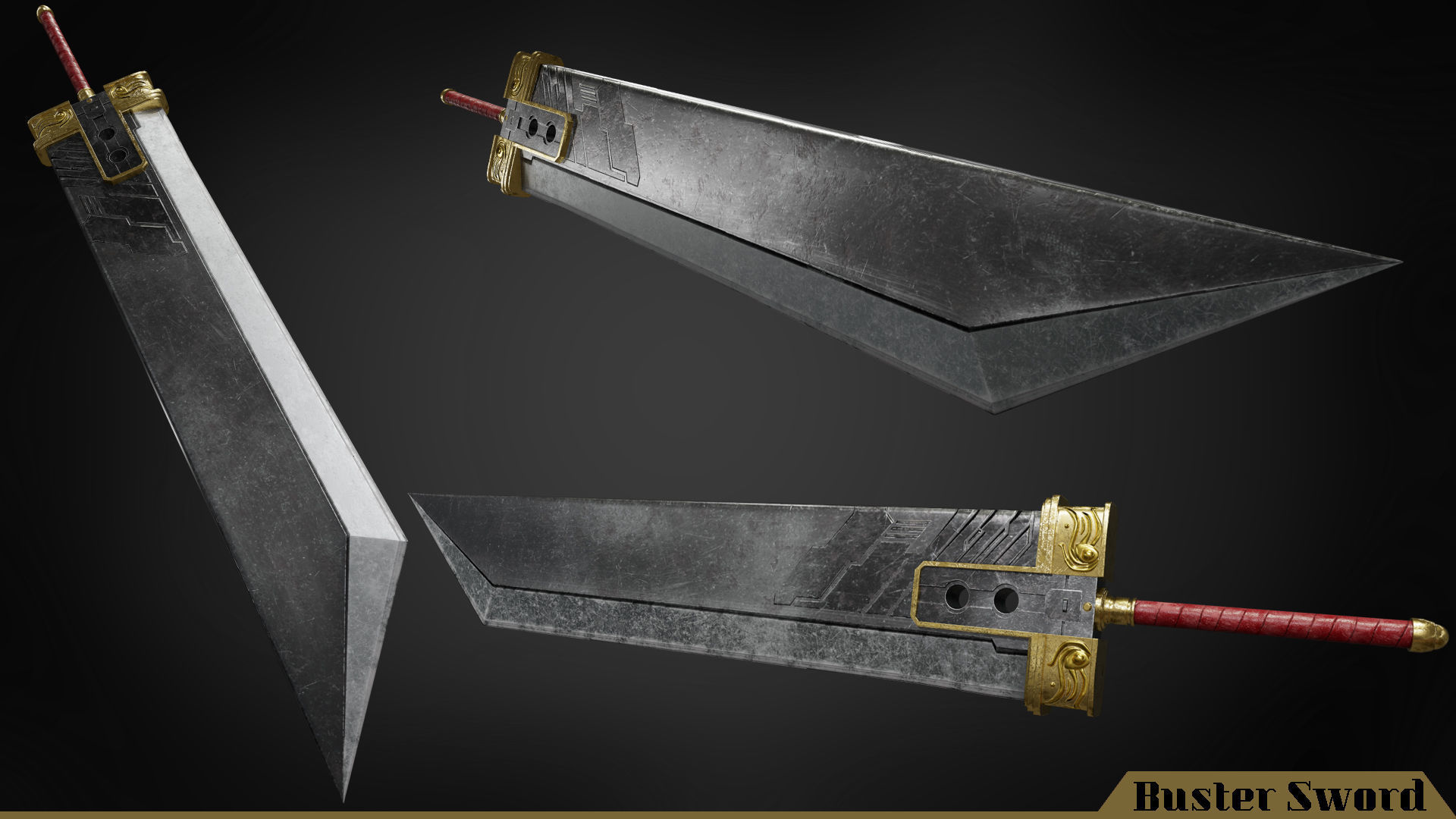 3D model Final Fantasy VII Buster Sword VR / AR / low-poly | CGTrader