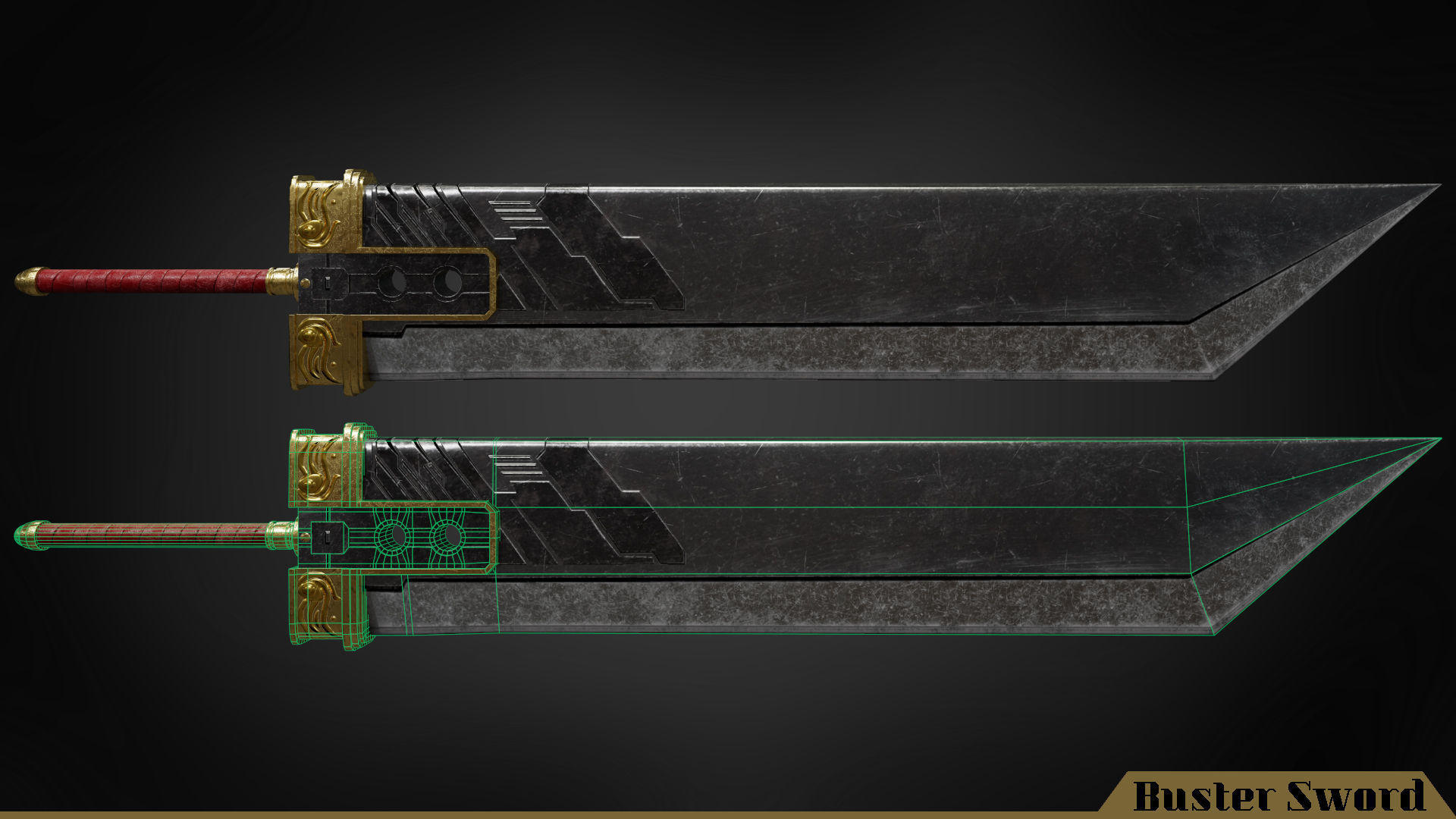 3D model Final Fantasy VII Buster Sword VR / AR / low-poly | CGTrader