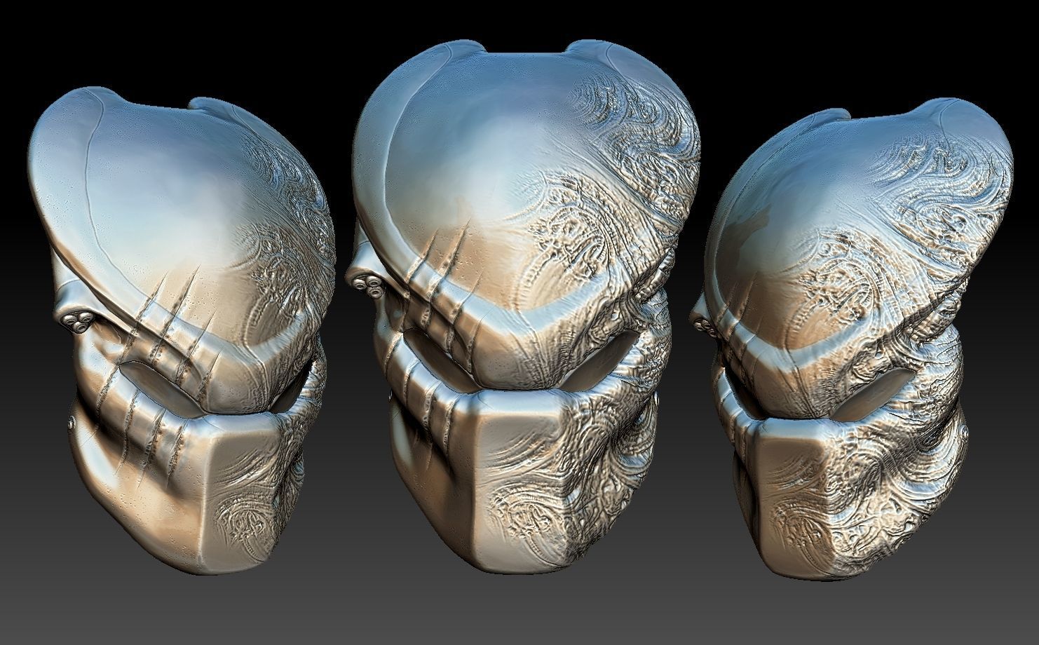 acid scratch predator bio helmet 3D model 3D printable | CGTrader