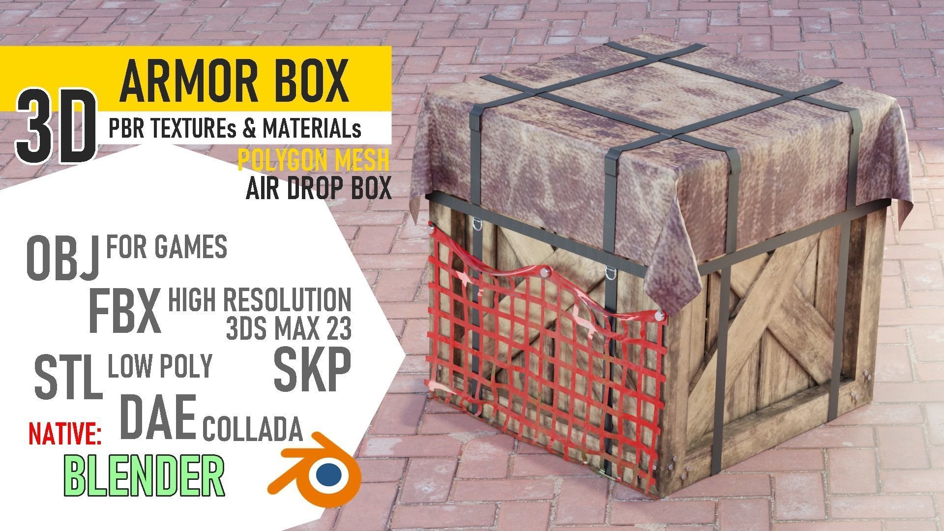 3D model Armor BOX VR / AR / low-poly | CGTrader