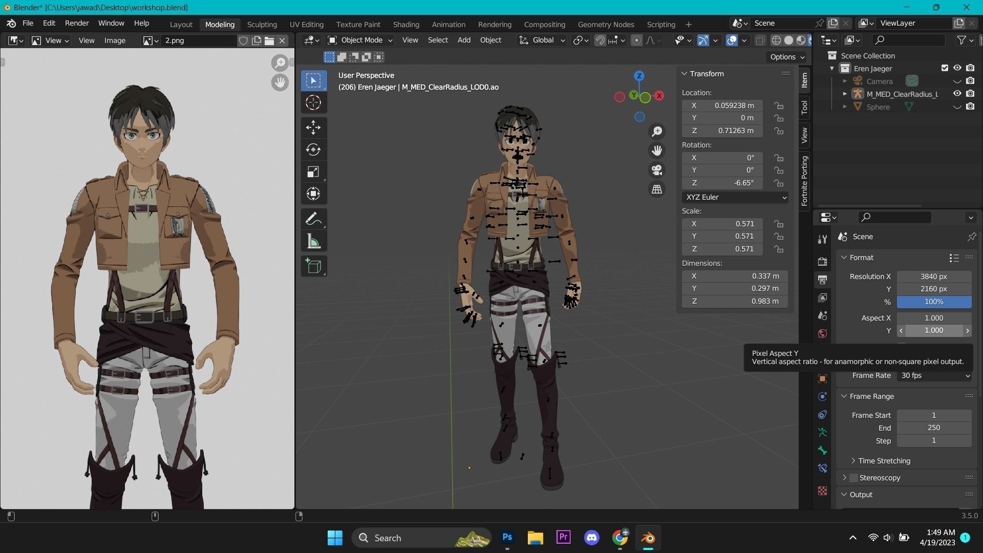 3D model Eren Yeager- Attack on titan- Game Ready 3D model - Fully ...