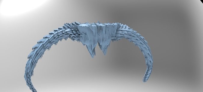 Sci fi Alien Dragon Bone Spine cliffs 1 3D model | CGTrader