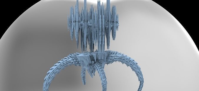 Sci fi Alien Dragon Bone Spine cliffs 3D model | CGTrader