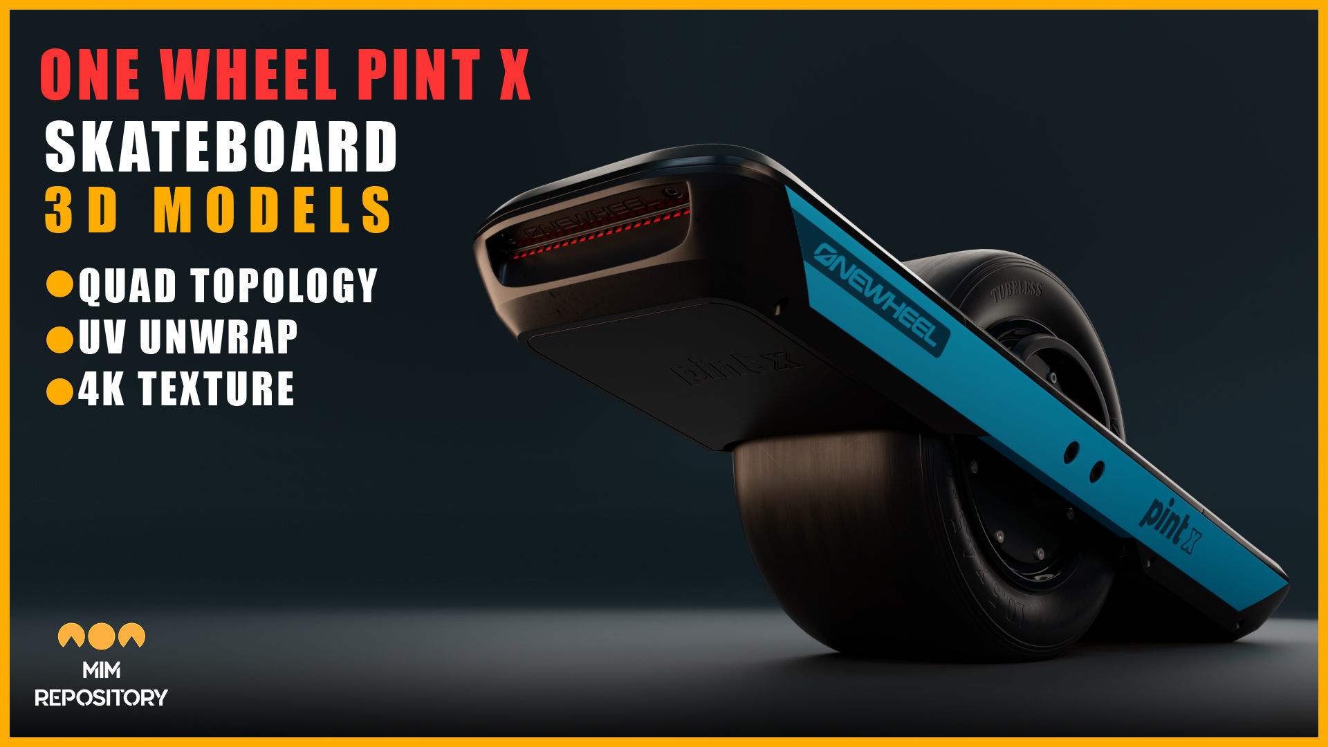 Onewheel PintX Skateboard 3D model | CGTrader