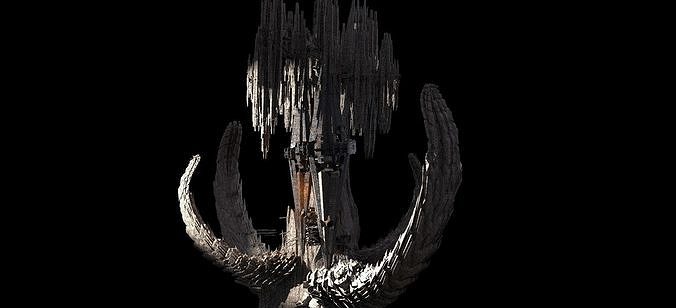 Dragon Asteroid city Floating monolith 4 3D model | CGTrader
