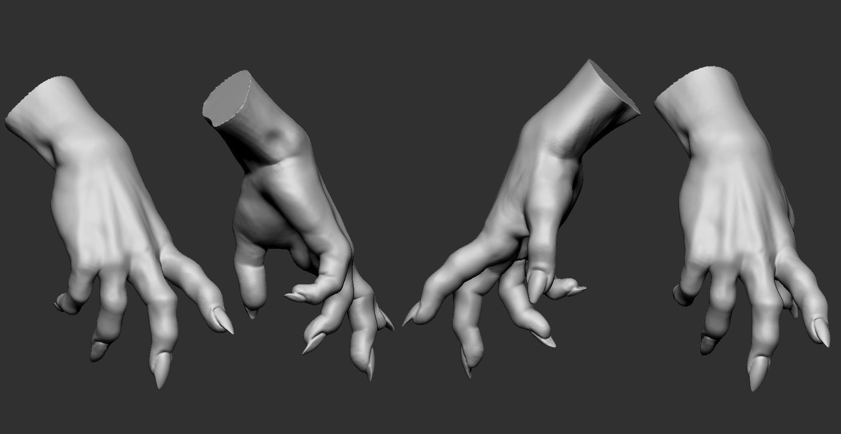 Hands Base Mesh 3D model 3D printable | CGTrader